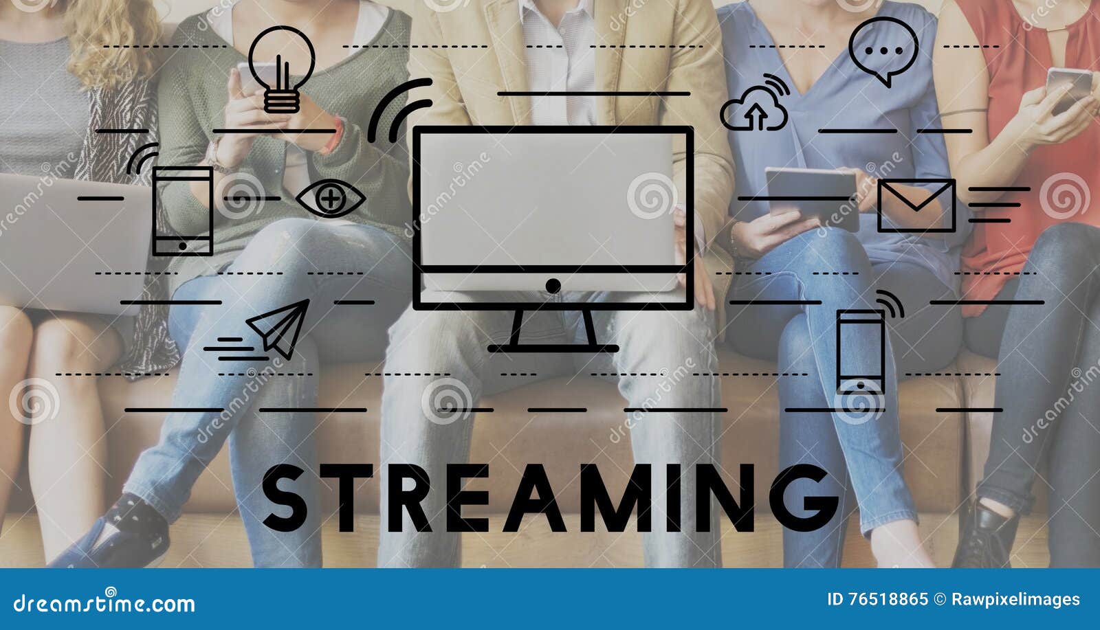 Streaming Media Digital Electronic Technology Concept Stock Image ...