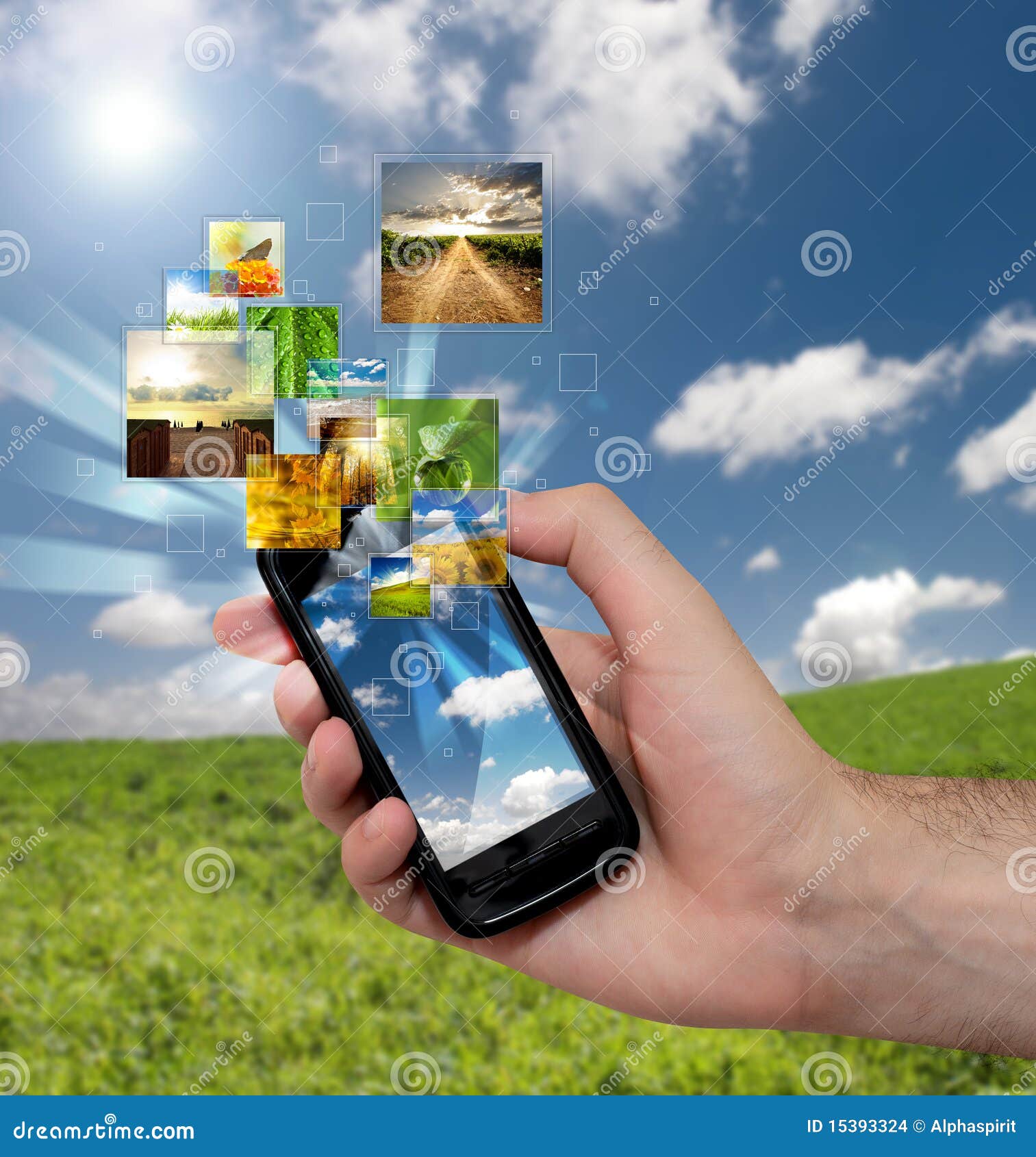 Streaming mobile phone stock photo. Image of multimedia - 15393324