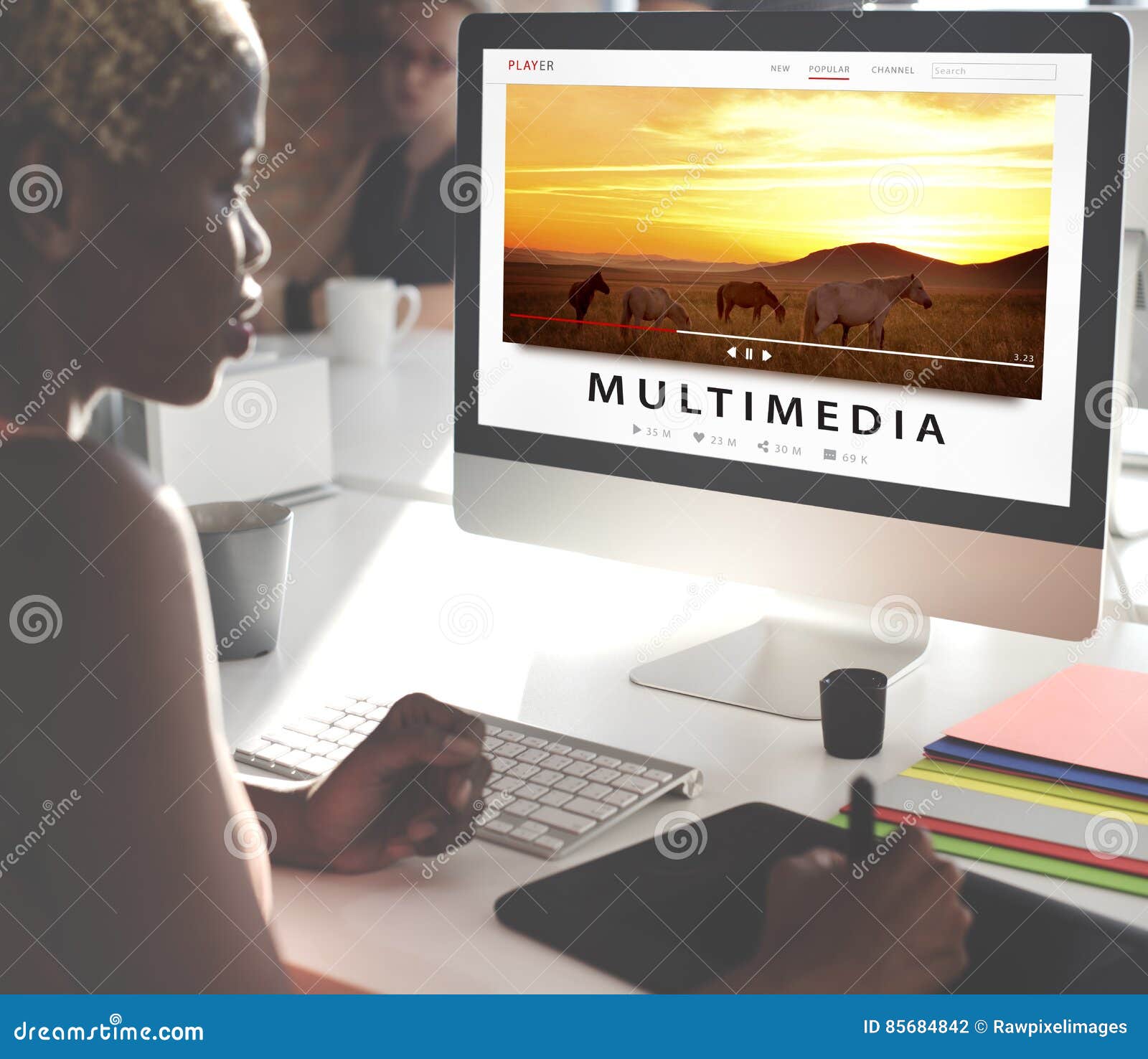 Streaming Multimedia Audio Entertainment Internet Concept Stock Photo ...