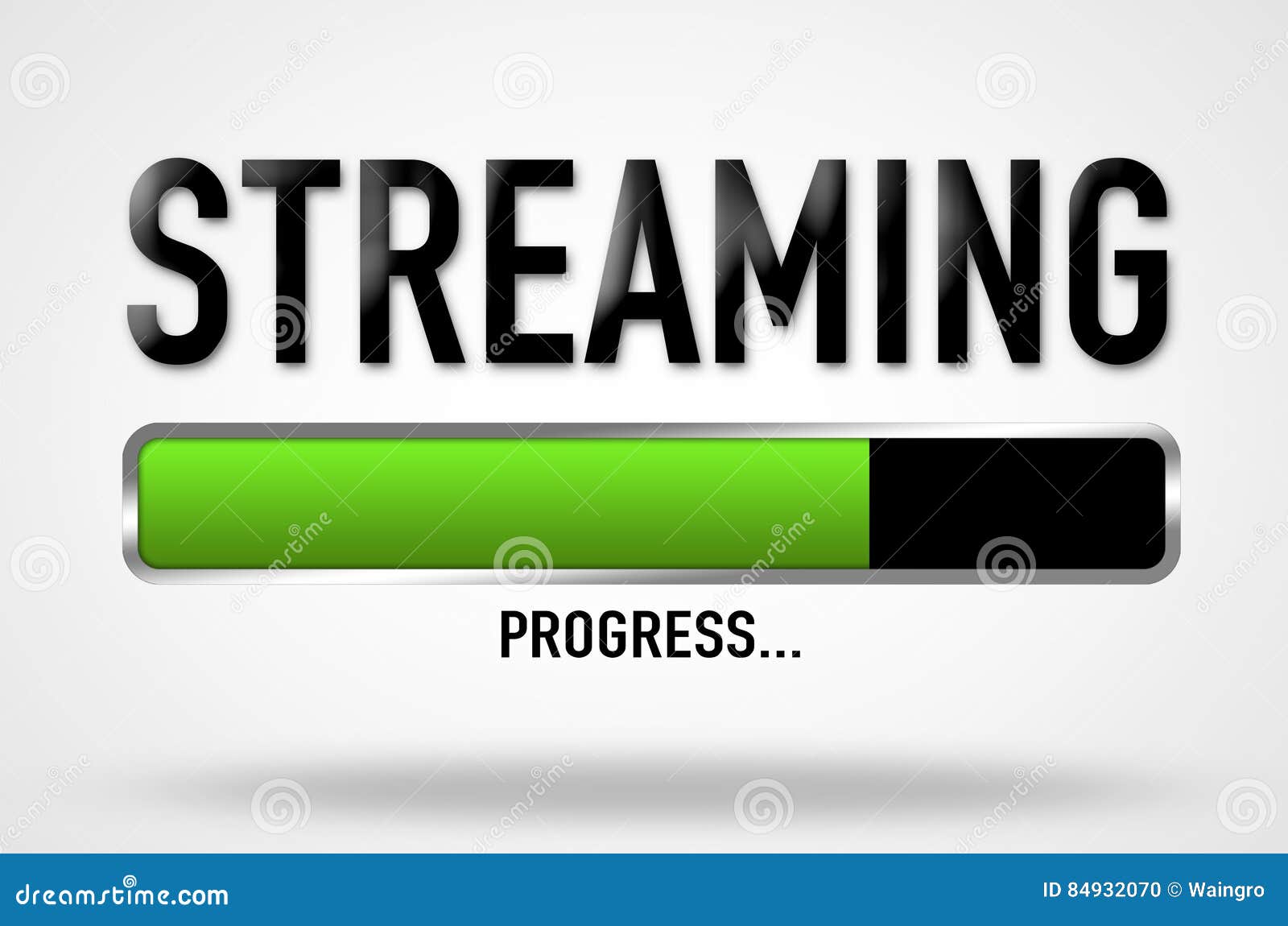 Streaming progress stock illustration. Illustration of storage - 84932070