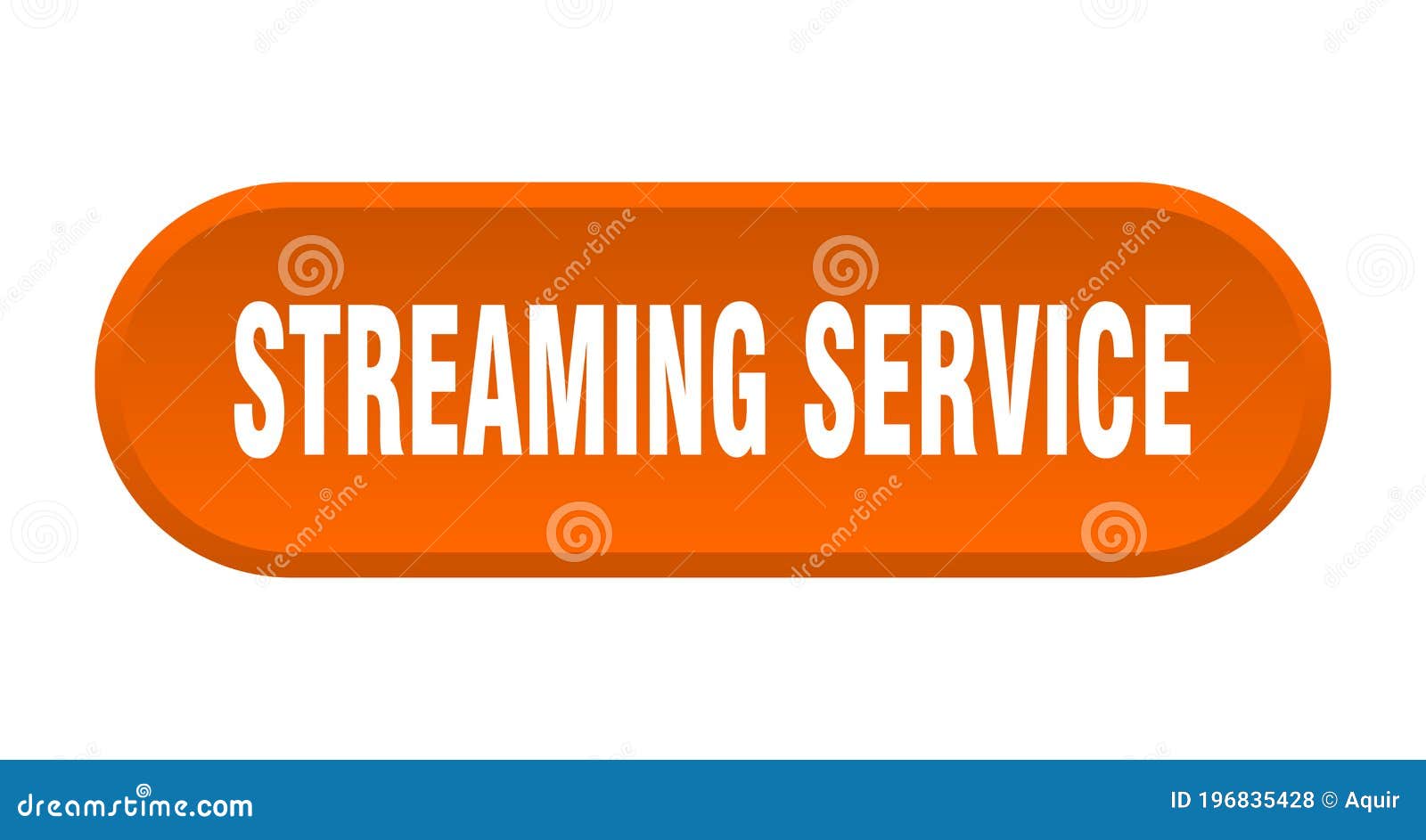 Streaming Service Button. Rounded Sign on White Background Stock Vector ...