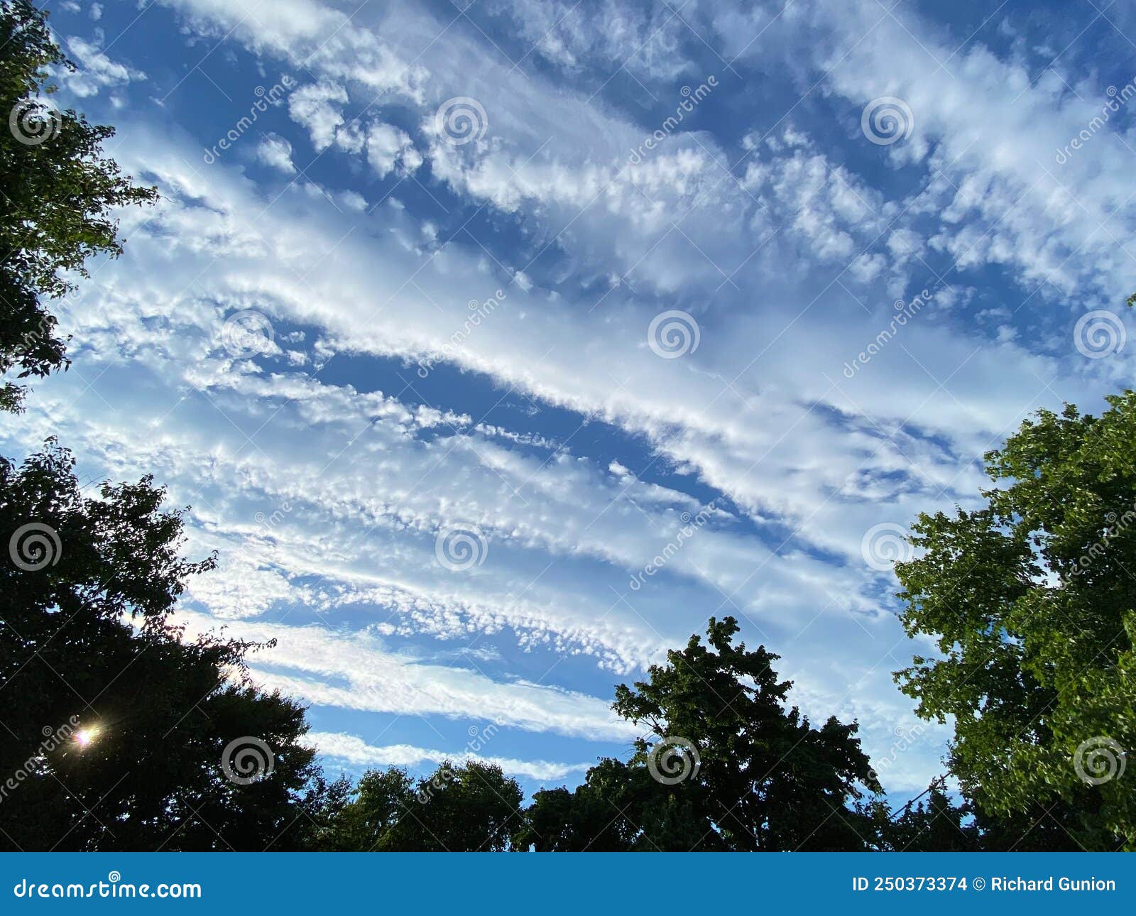 Streaming Summer Evening Clouds in June Stock Photo - Image of clouds ...