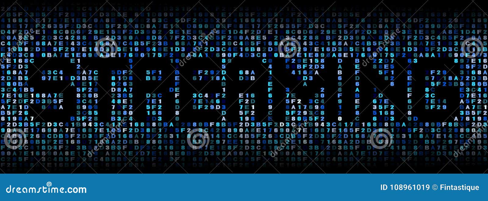 Streaming Text on Hex Code Illustration Stock Illustration ...