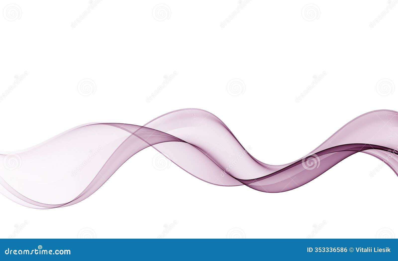 Streaming Transparent Wave, Wavy Vector Lines on White Background ...