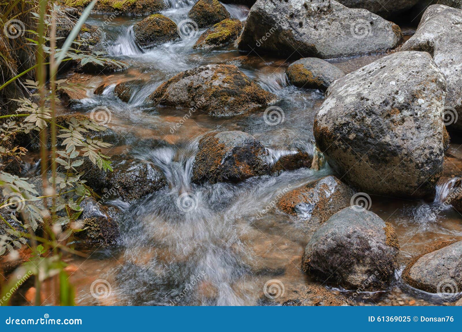 Streamlet stock image. Image of small, mountains, rock - 61369025