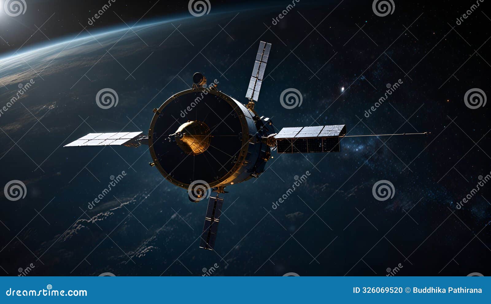 The Streamline Aesthetic of Satellites in Outer Space Stock ...