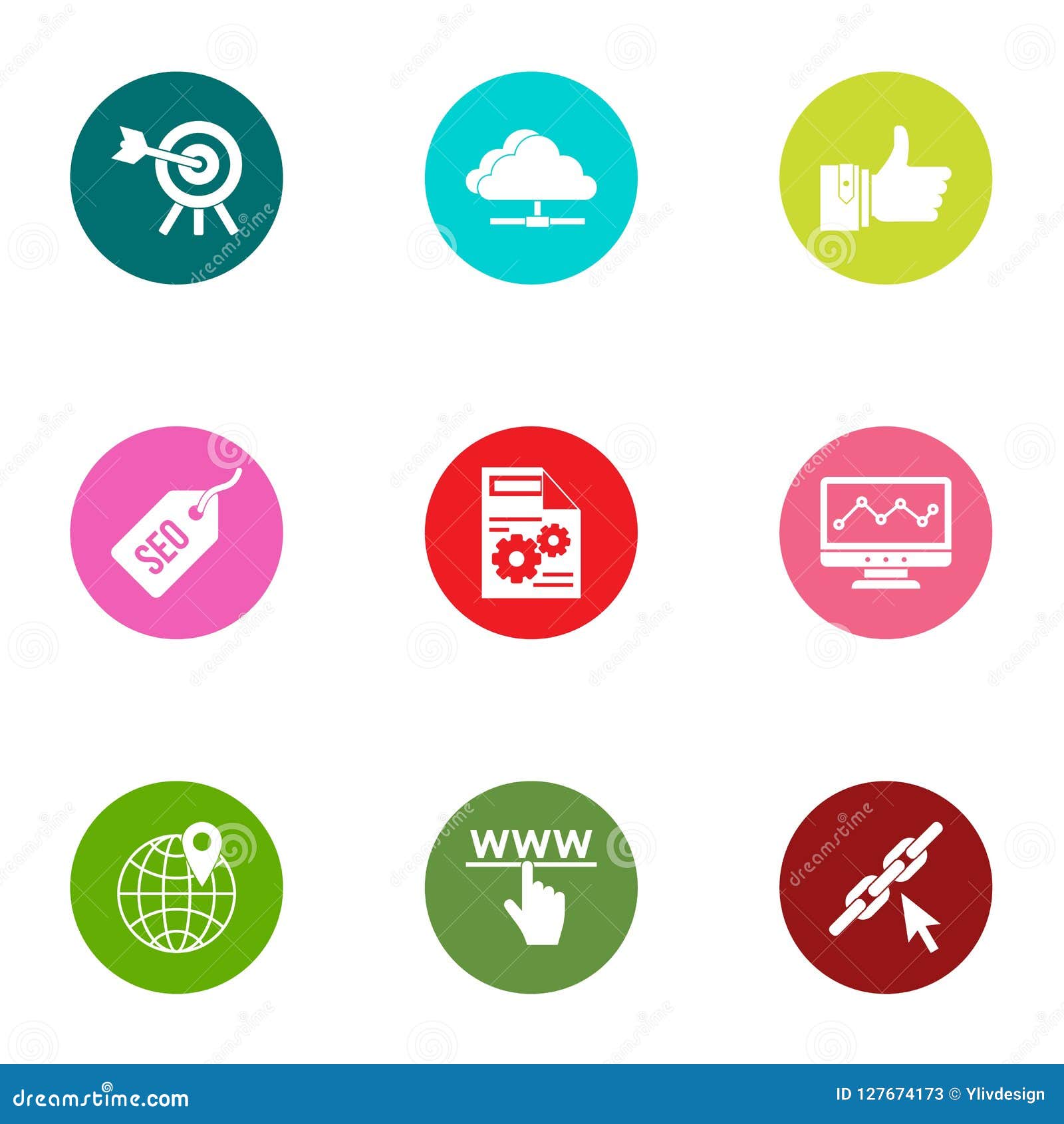 Streamline Icons Set, Flat Style Stock Vector - Illustration of ...