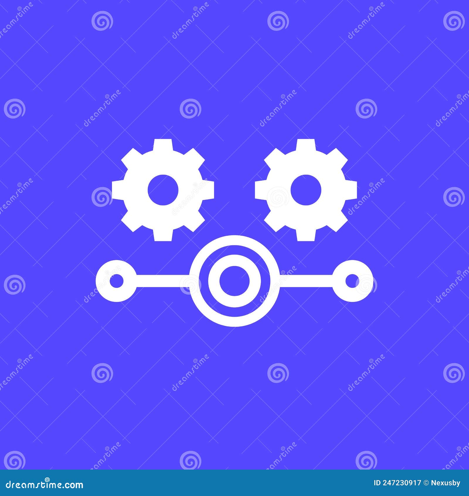 Streamline Process Icon for Web Stock Vector - Illustration of workflow ...