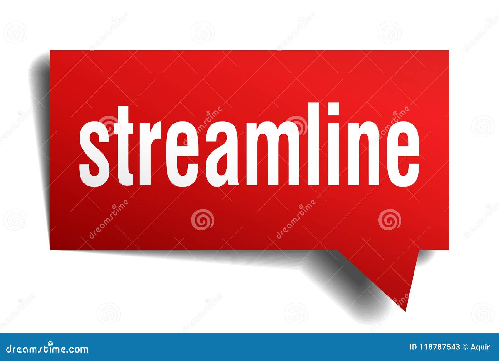 Streamline Red 3d Speech Bubble Stock Vector - Illustration of notice ...