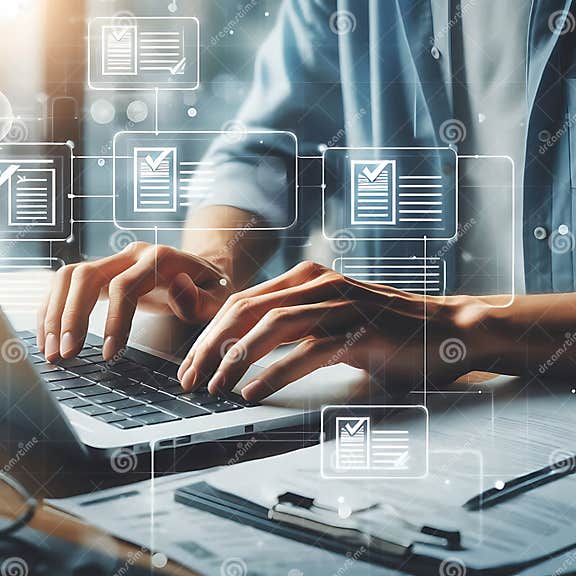 Streamline Tasks with Documents Featuring Checkbox Lists Stock ...