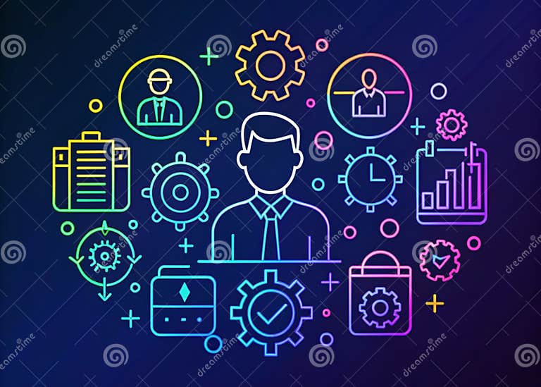 Streamline Your Business Projects with Essential Management Line Icons ...