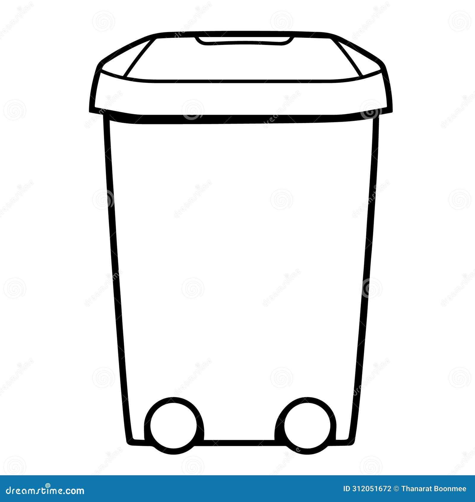 Streamline Your Designs with a Bin Outline Icon Vector, Perfect for ...