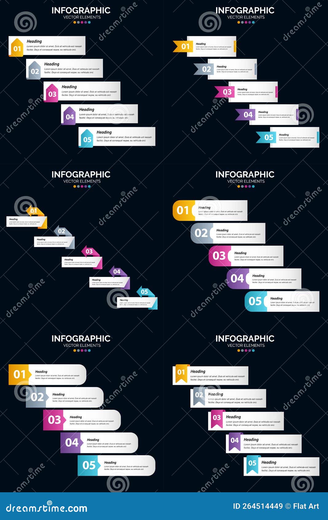 Streamline Your Presentation with Vector 6 Infographics Pack and ...