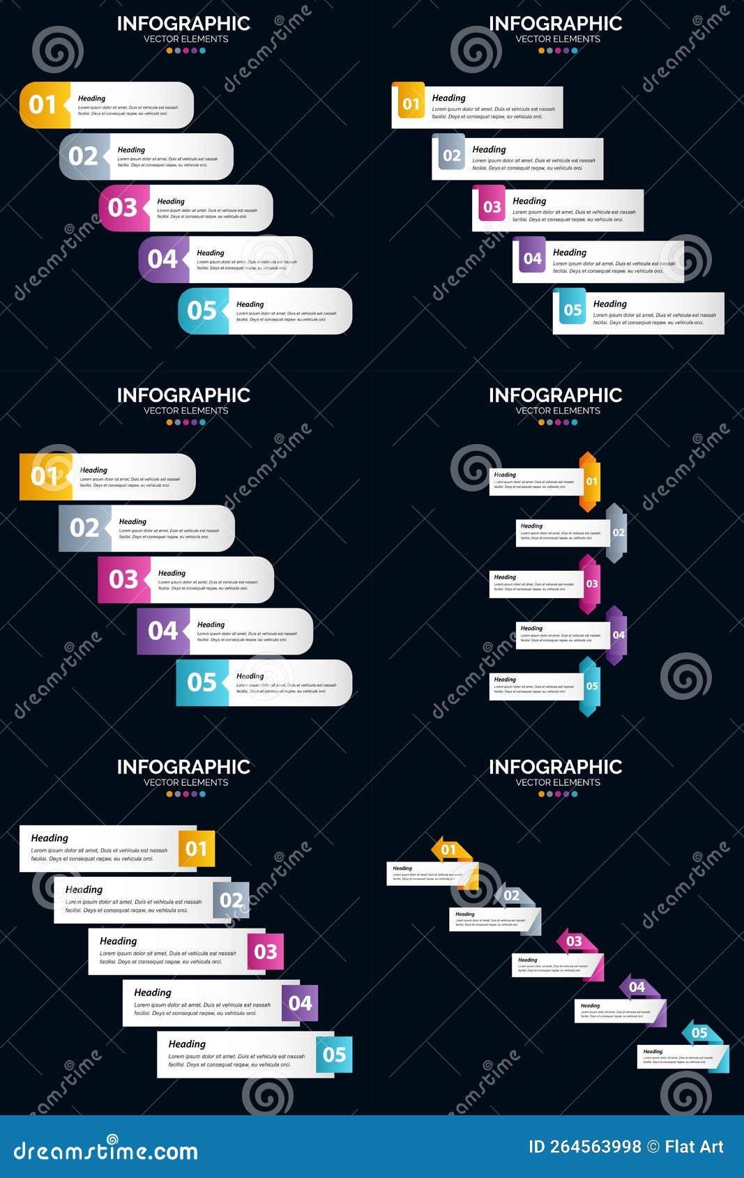 Streamline Your Presentation with Vector 6 Infographics Pack and ...