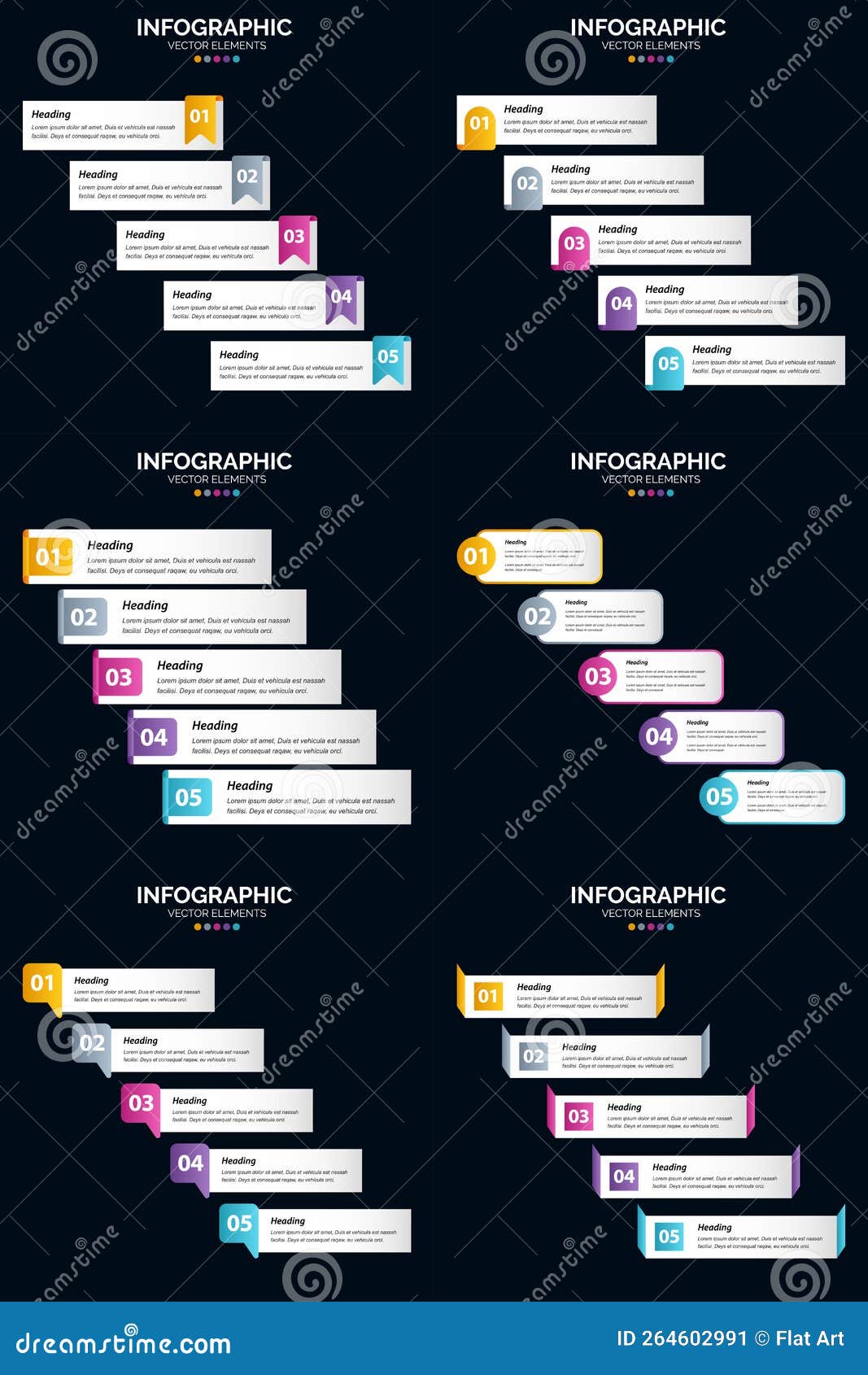 Streamline Your Presentation with Vector 6 Infographics Pack and ...