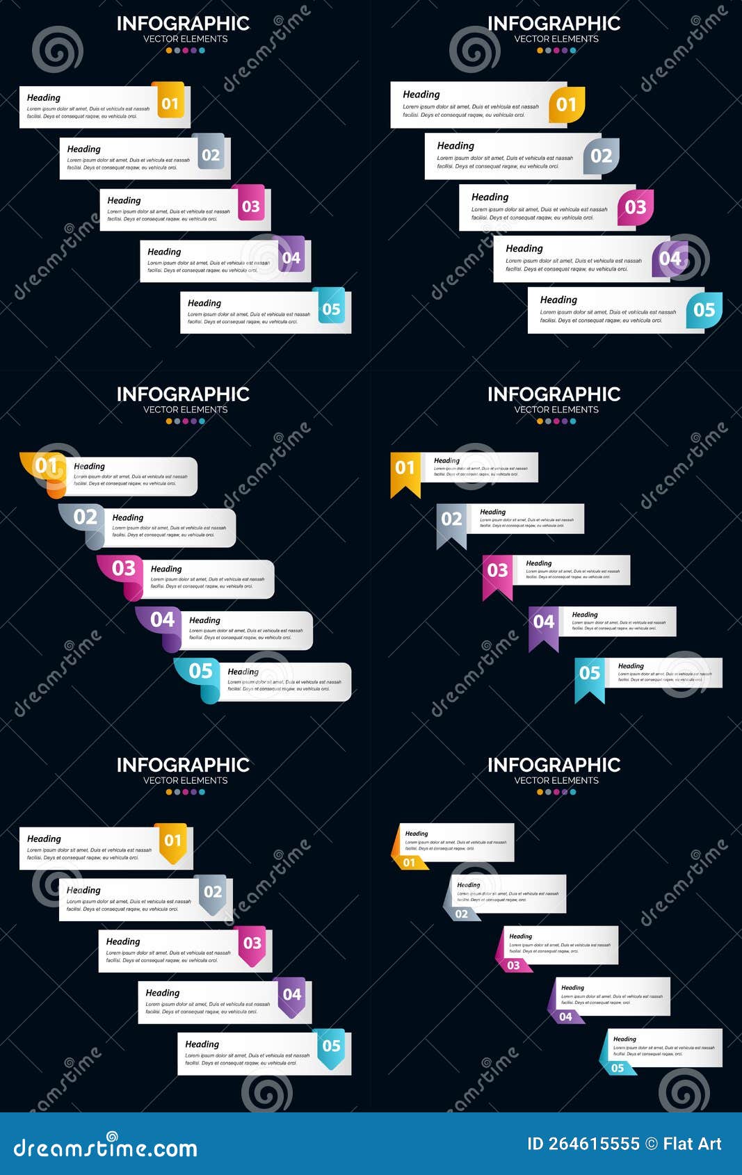 Streamline Your Presentation with Vector 6 Infographics Pack and ...