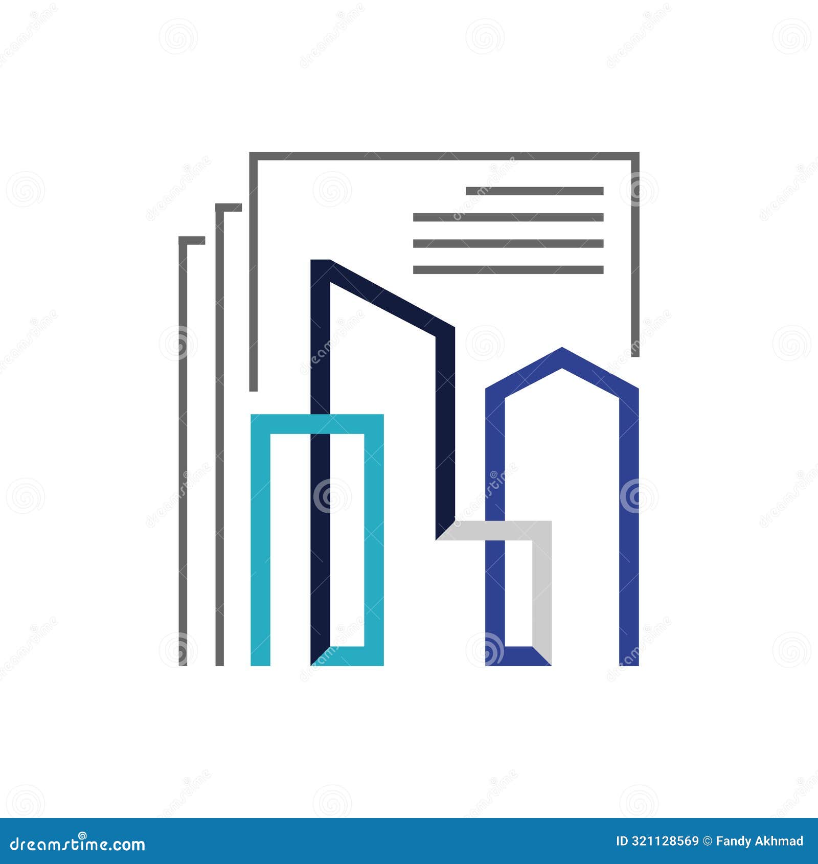 Streamlined Architectural Document Logo Graphic Design Stock Vector ...