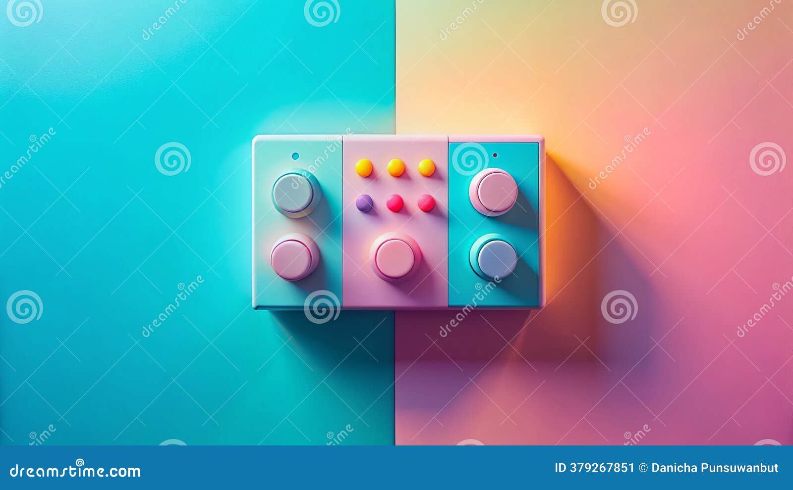 Minimalist Control Panel Featuring Green And Red Lights Visualizing ...