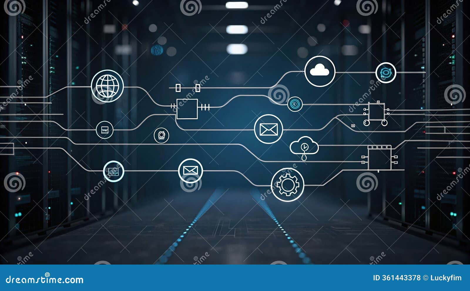 Streamlined Digital Communication Flowchart Royalty-Free Illustration ...