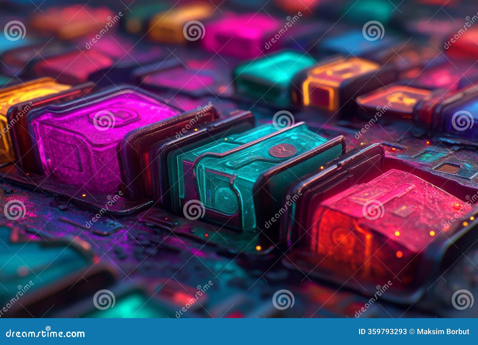 A Streamlined Document Management System is Depicted by Digital Folders ...