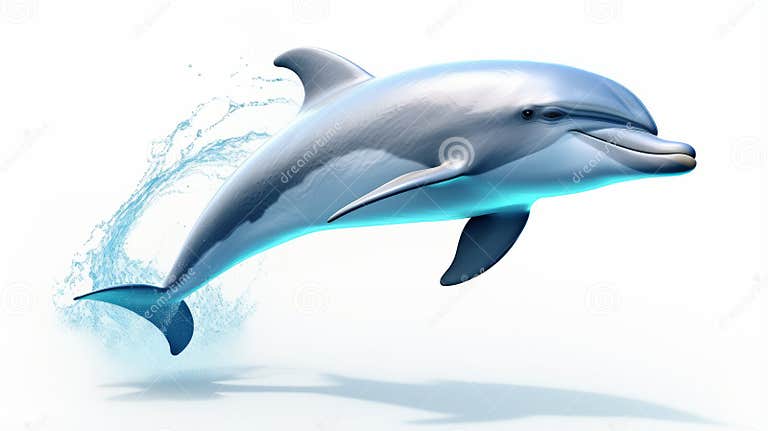 Streamlined Dolphin Jumping Image with Realistic Physically Based ...