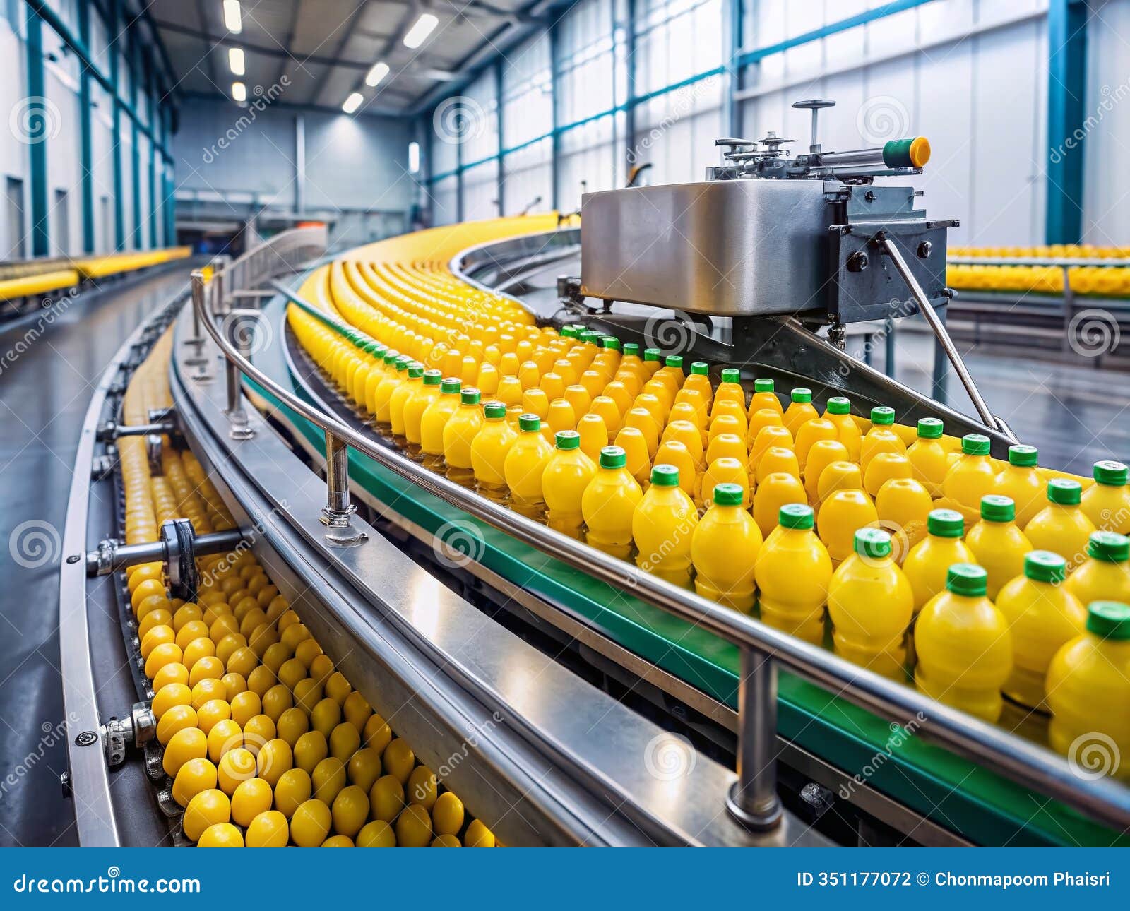 Streamlined Lemon Juice Production Efficient Conveyor Belt System ...