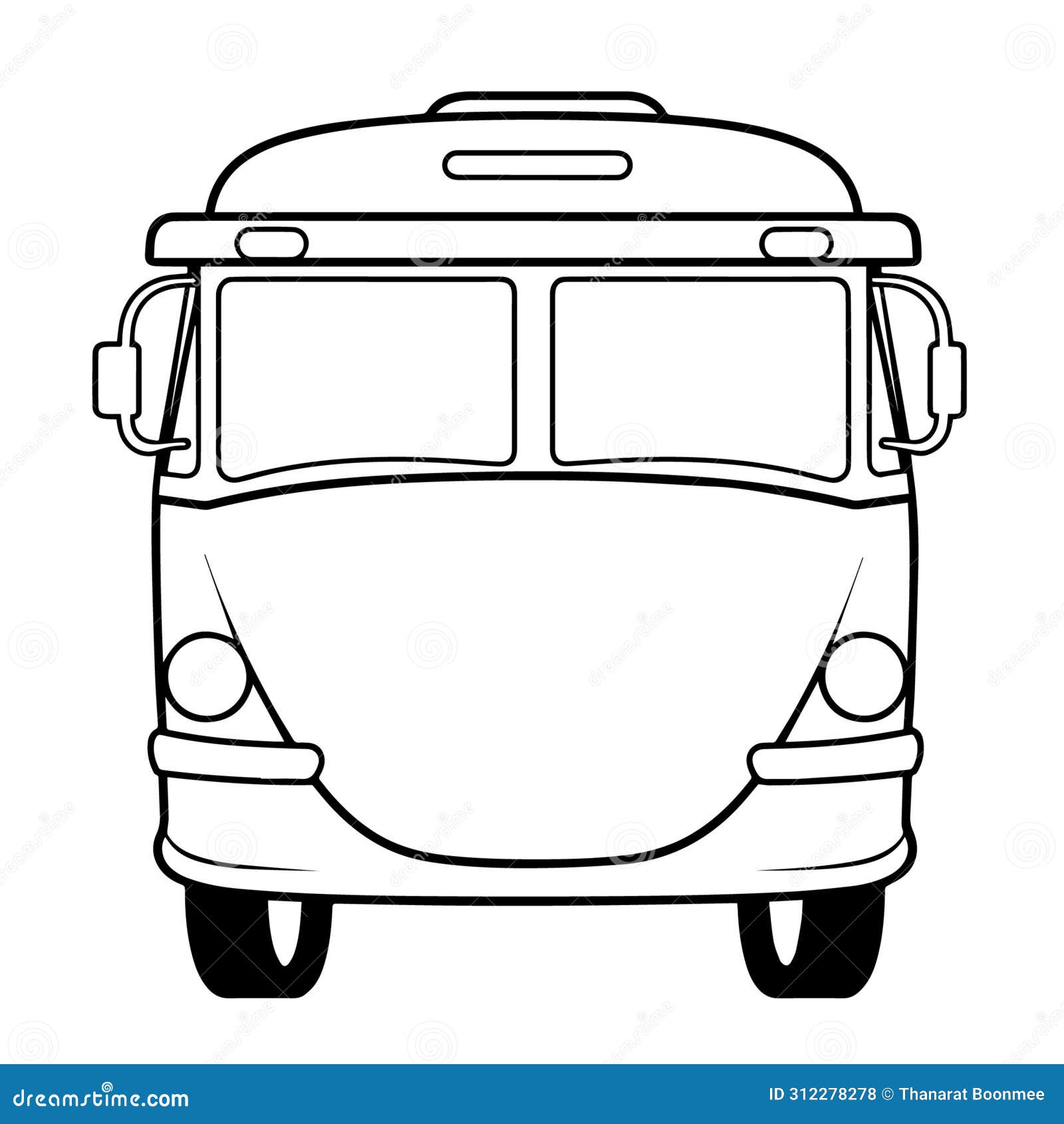 Streamlined Vector Outline of a Bus Icon for Versatile Use Stock Vector ...