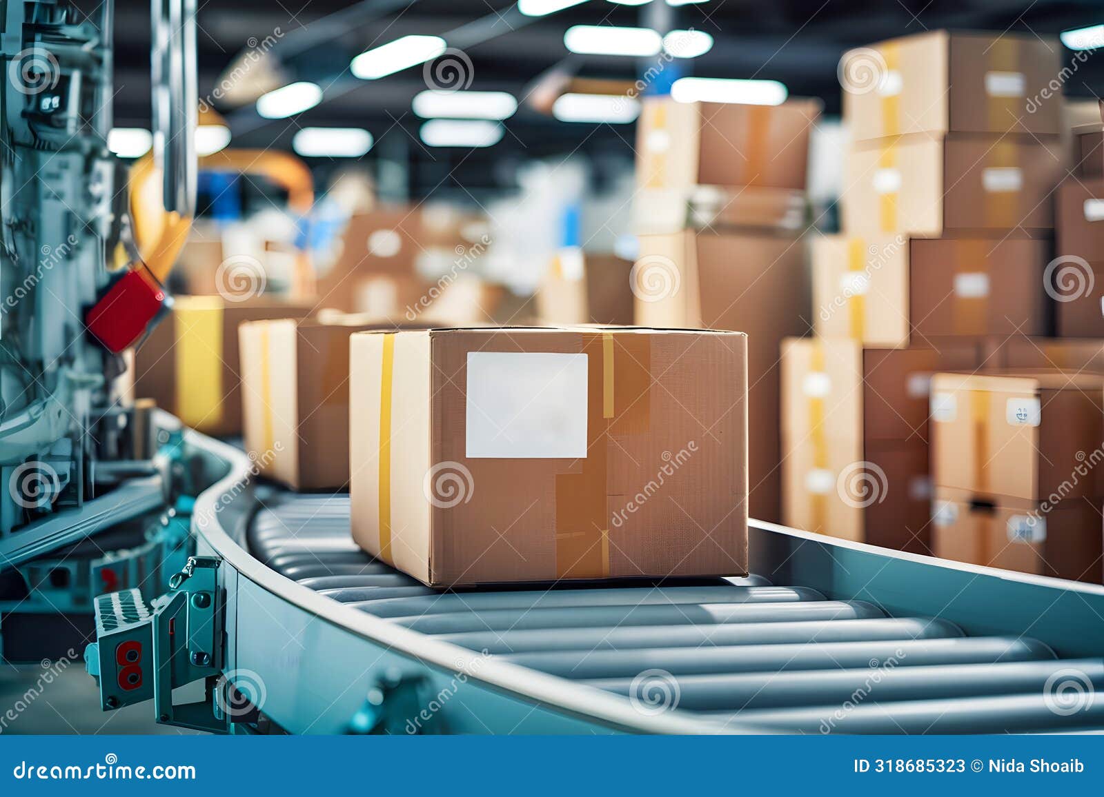 Streamlined Warehouse Operations, AGV Automated Guided Vehicle At Work ...