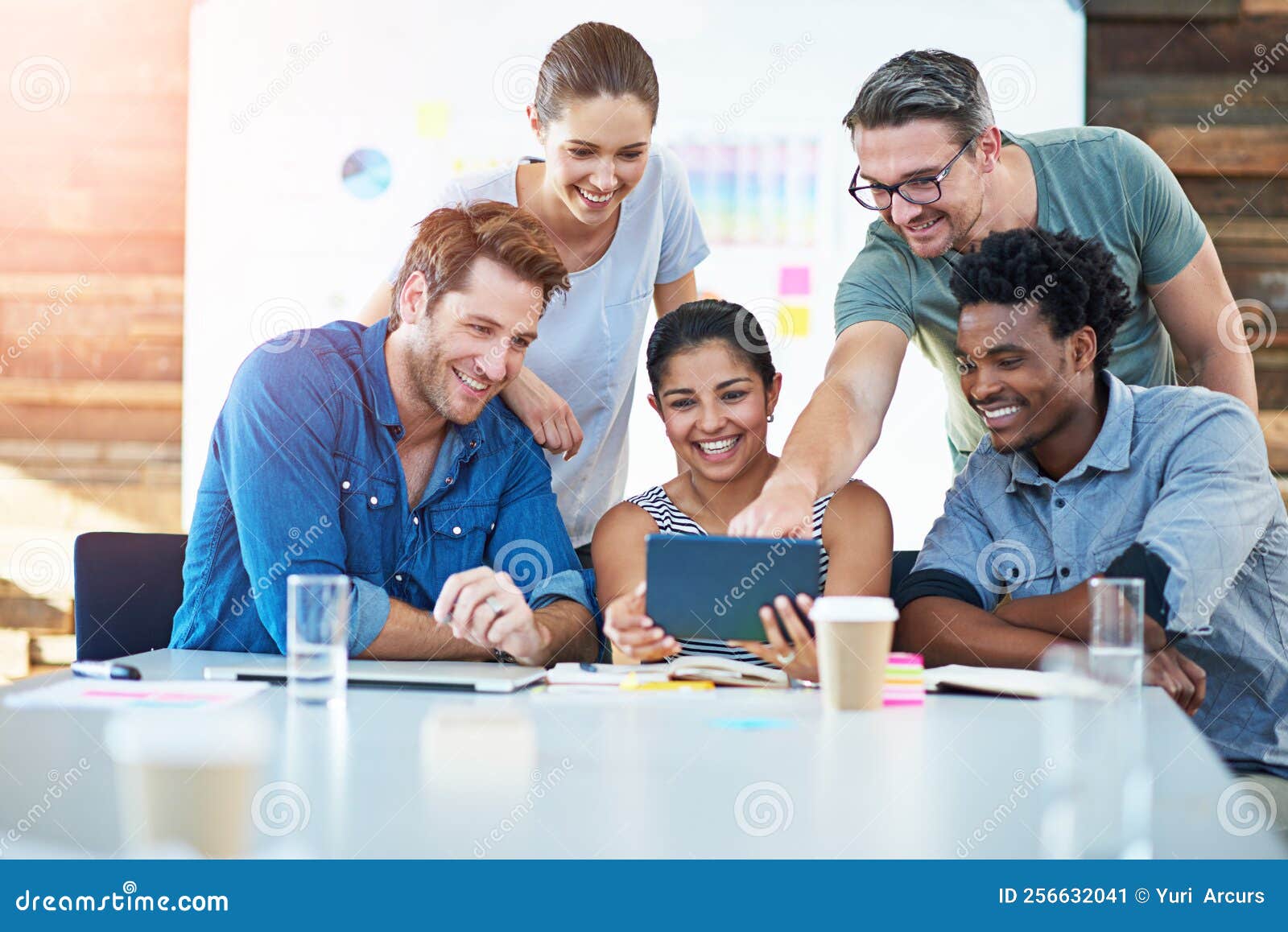 Streamlining Their Meetings with Modern Technology. a Group of Business ...