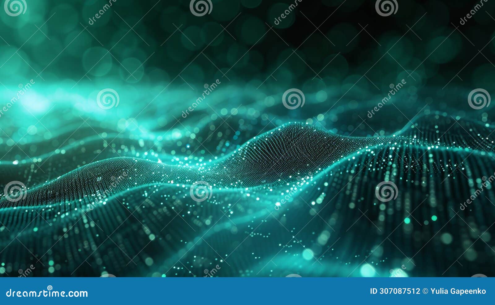 Streams of Data Flow Gracefully Across the Background, Symbolizing the ...