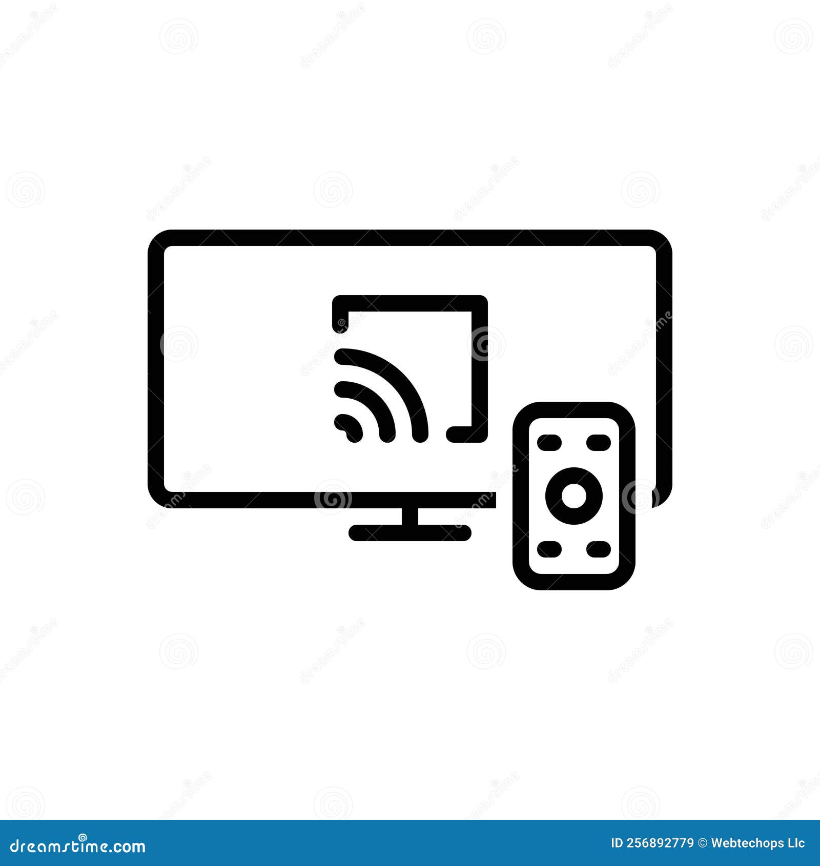 Black Line Icon for Streams, Live and Digital Stock Vector ...