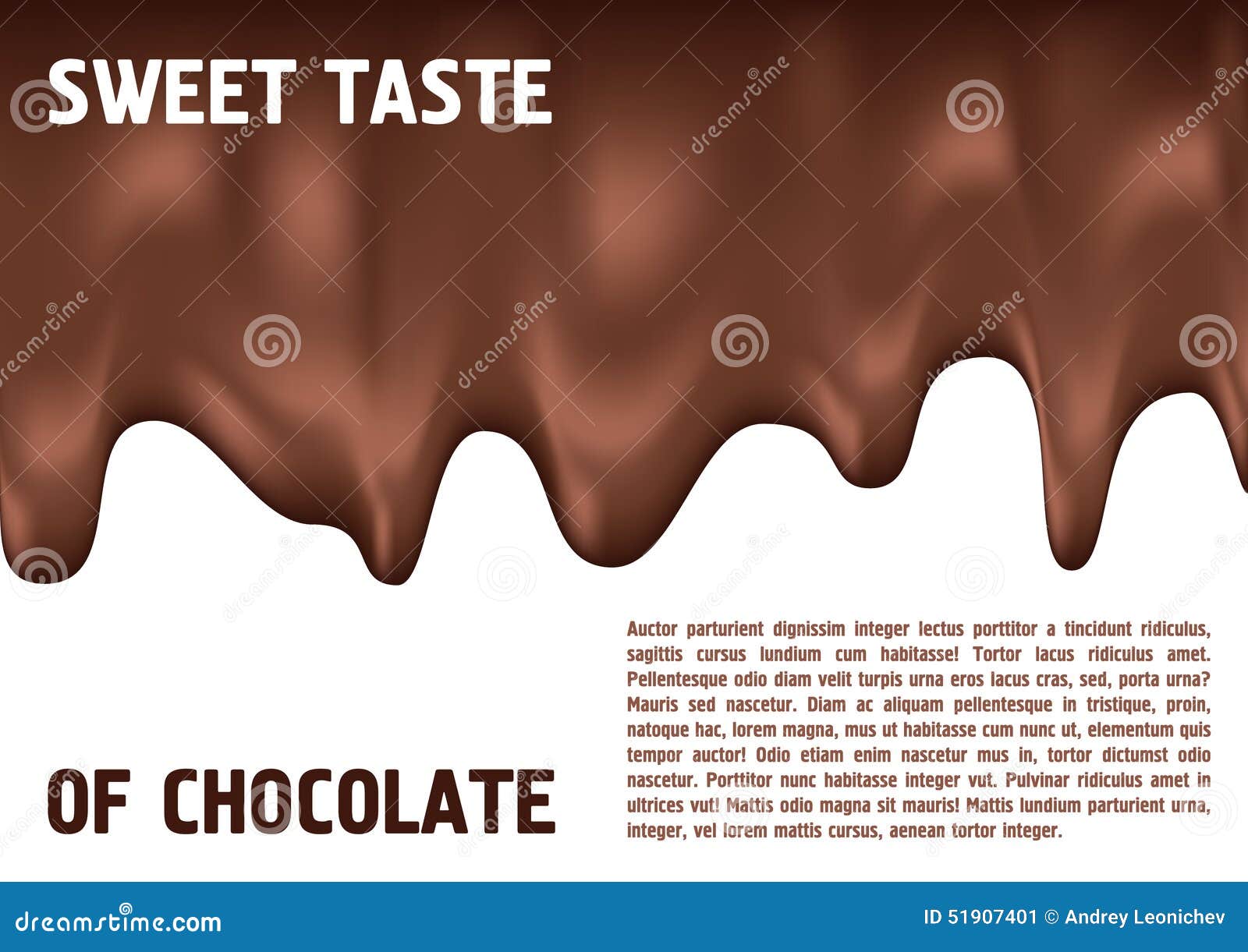 Streams of Melted Chocolate Stock Illustration - Illustration of ...