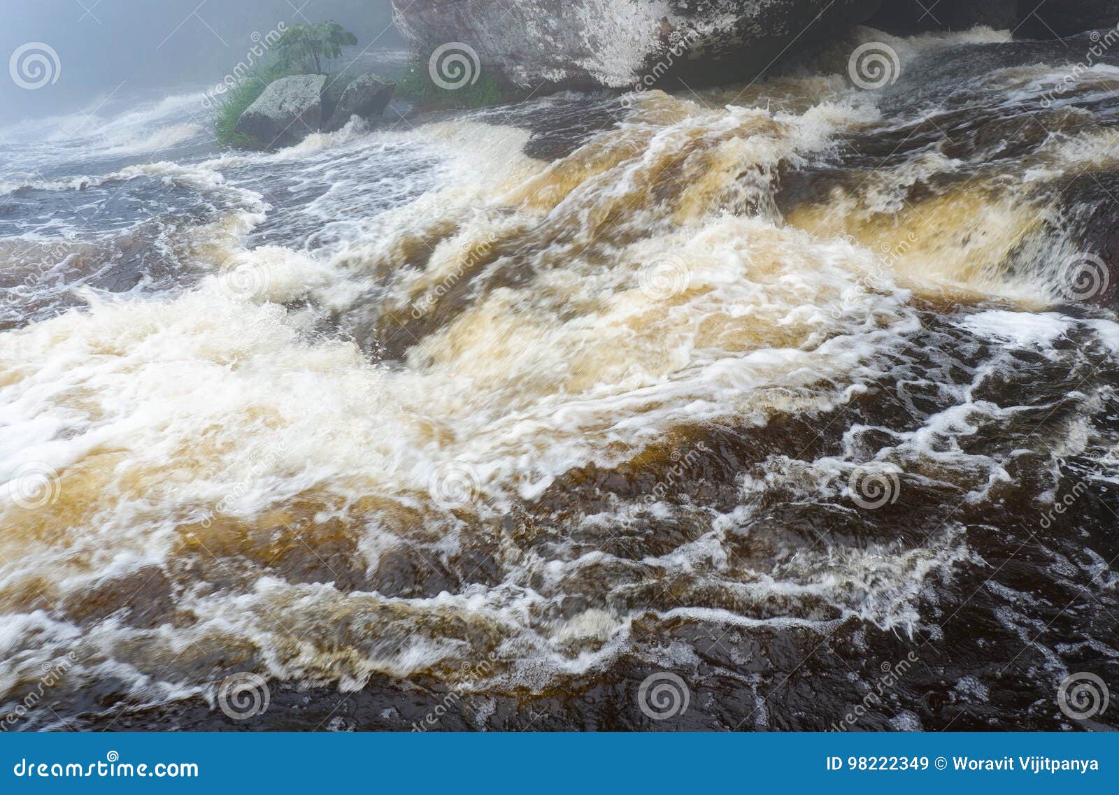 Streams Rapid Flow of Water Stock Image - Image of foam, landscape ...