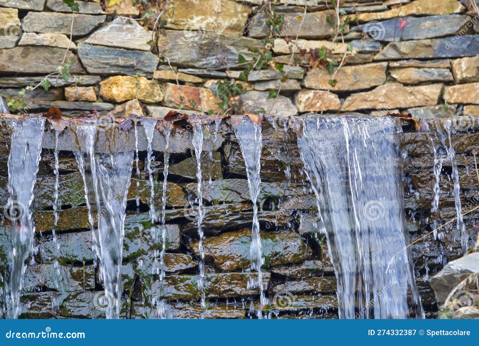 Streams of Water Flow Over Wet Stones Background Stock Image - Image of ...