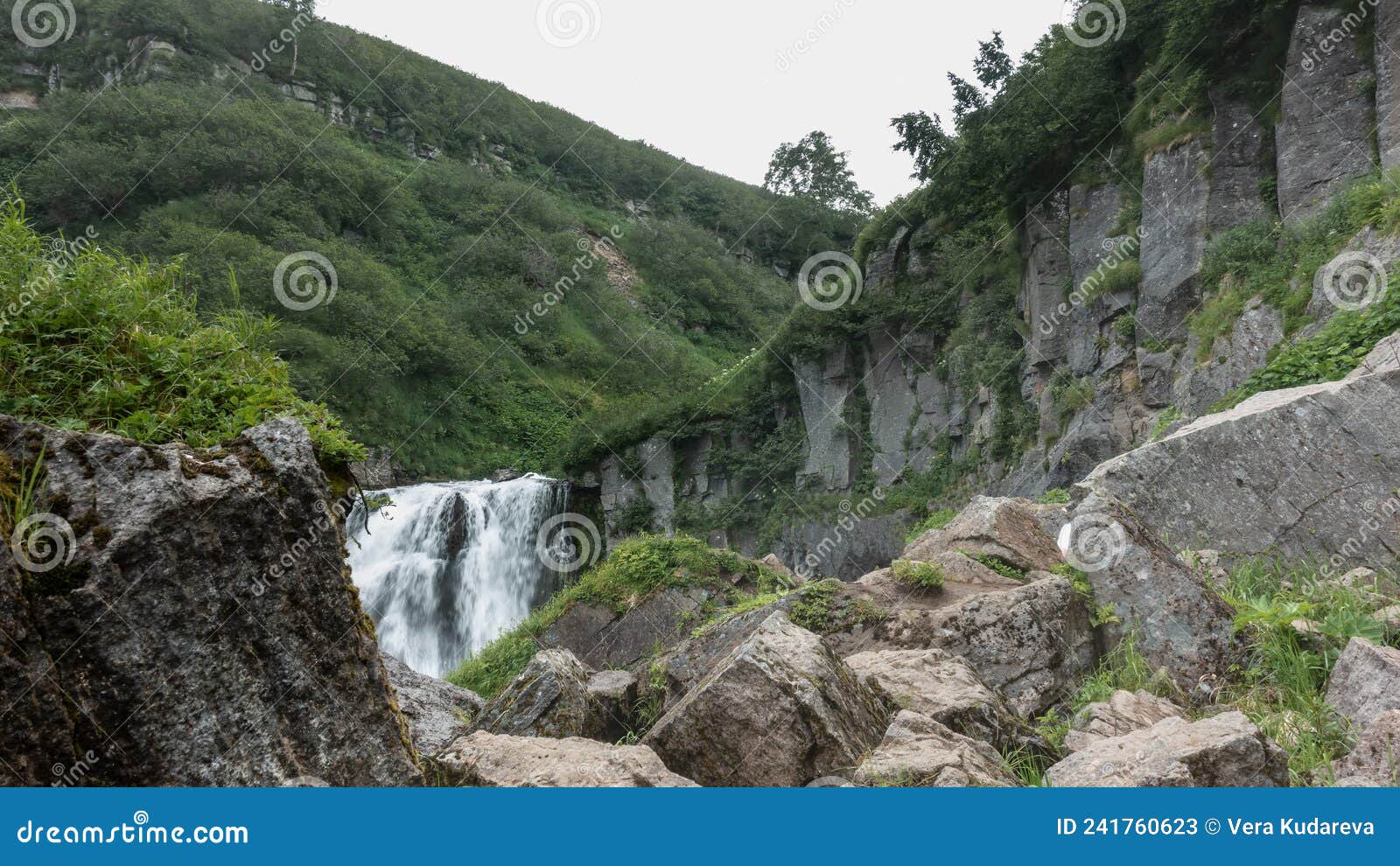 The Streams of the Waterfall Collapse from the Edge of the Plateau ...