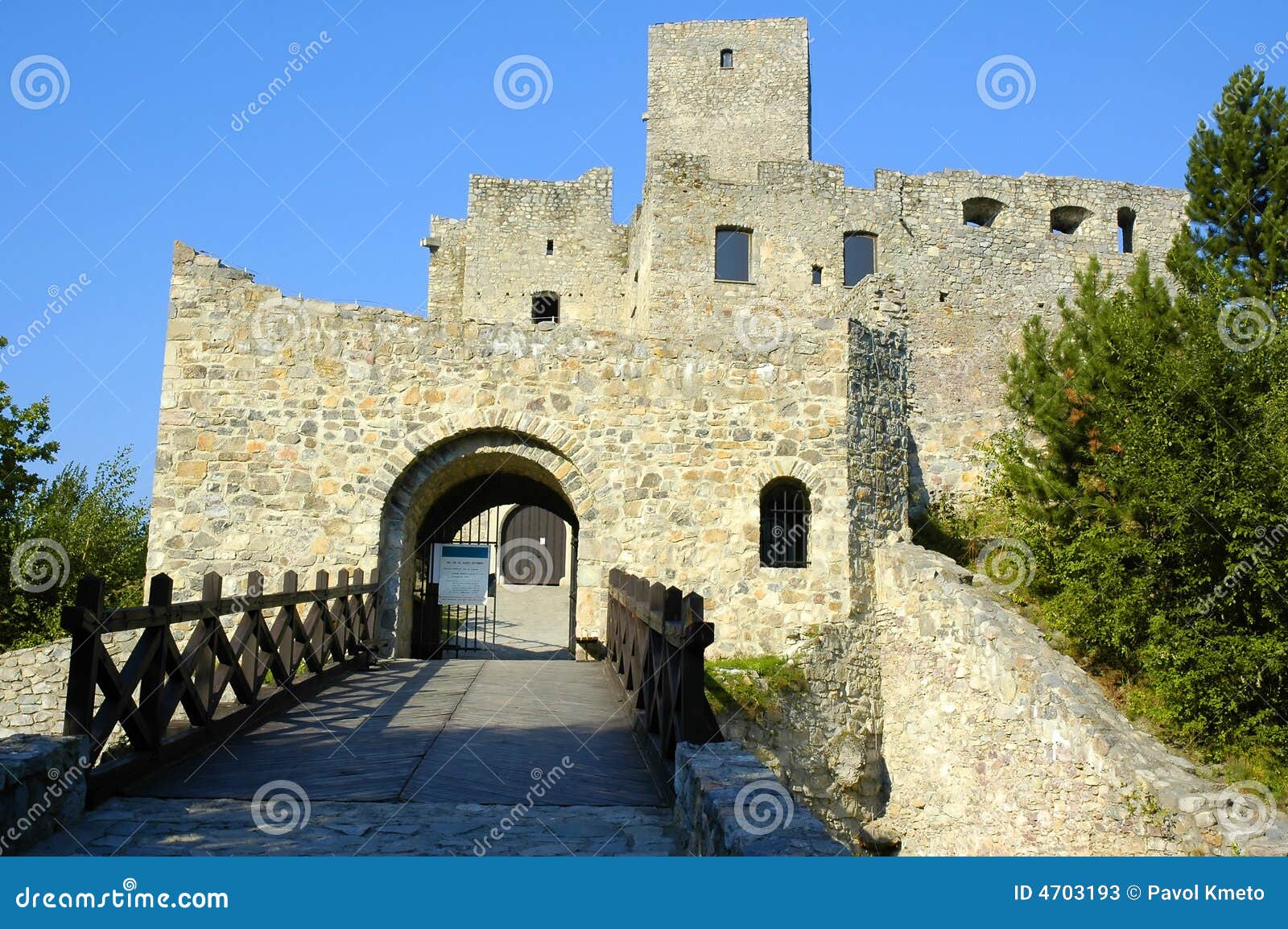 Strecno Castle stock image. Image of republic, protection - 4703193
