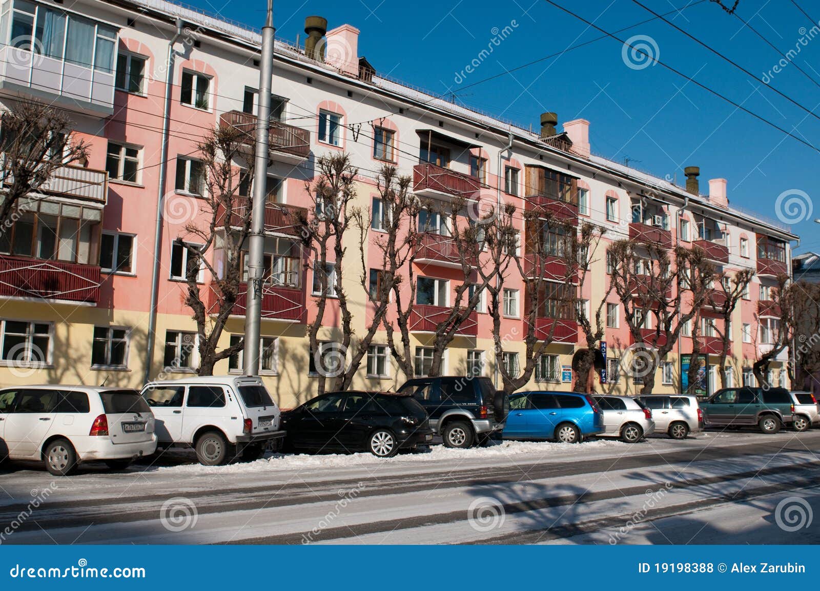 Street of Abakan editorial stock photo. Image of street - 19198388