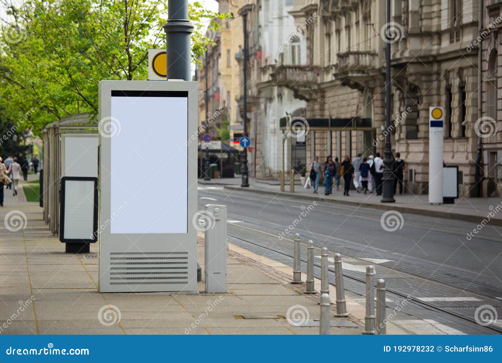 Street Advertising Interactive LCD Screen Stock Photo - Image of ...
