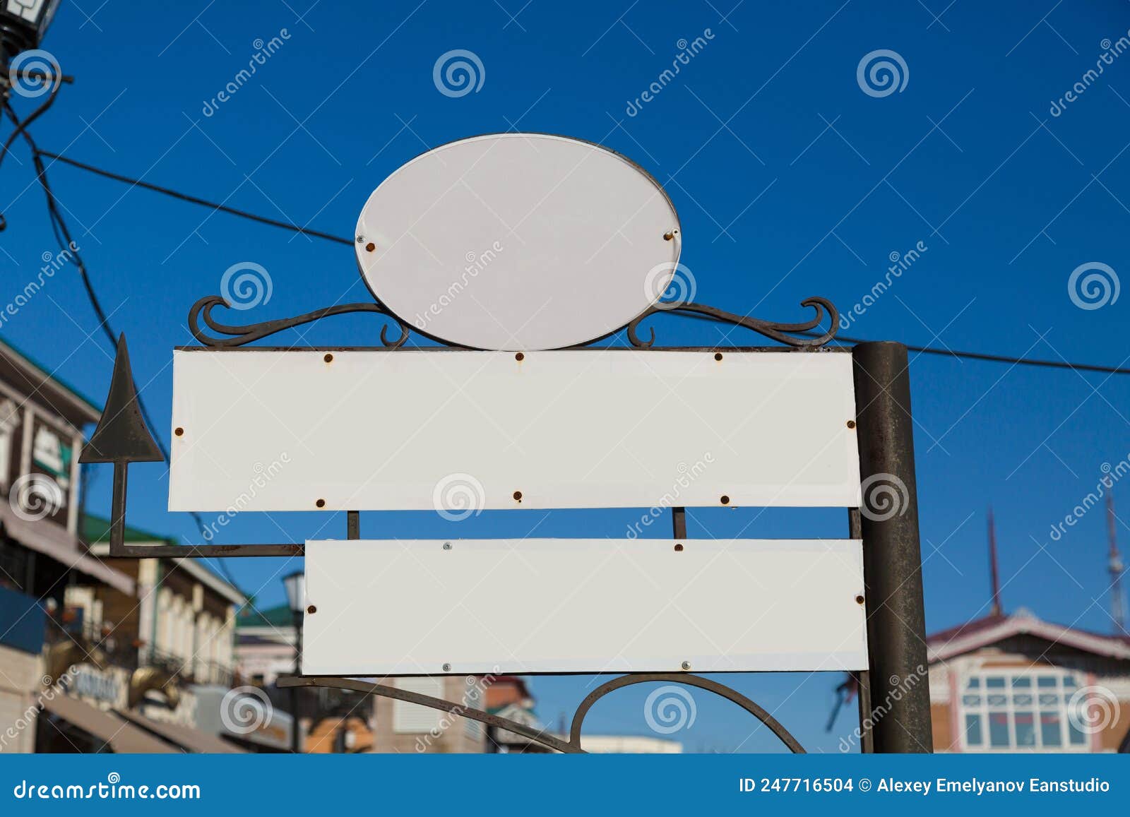 Street Advertising Sign Copy Space Stock Photo - Image of space ...