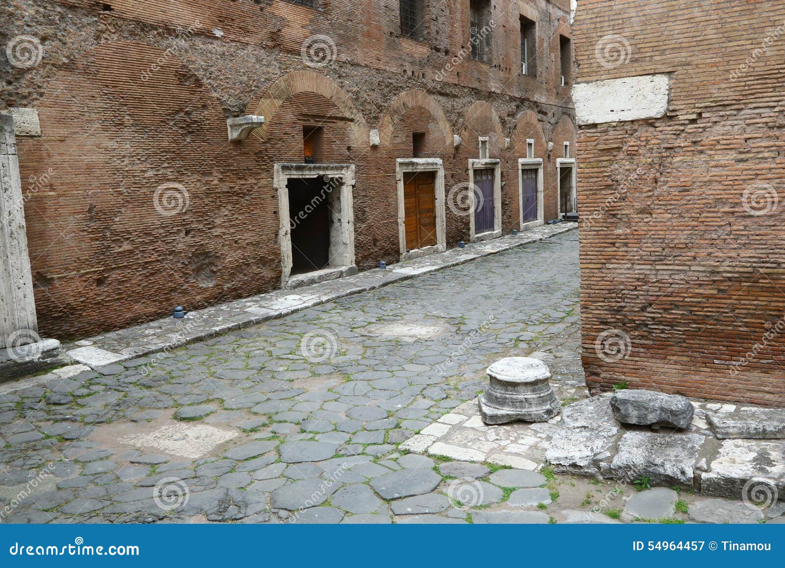 Street of ancient Rome stock image. Image of italy, street - 54964457