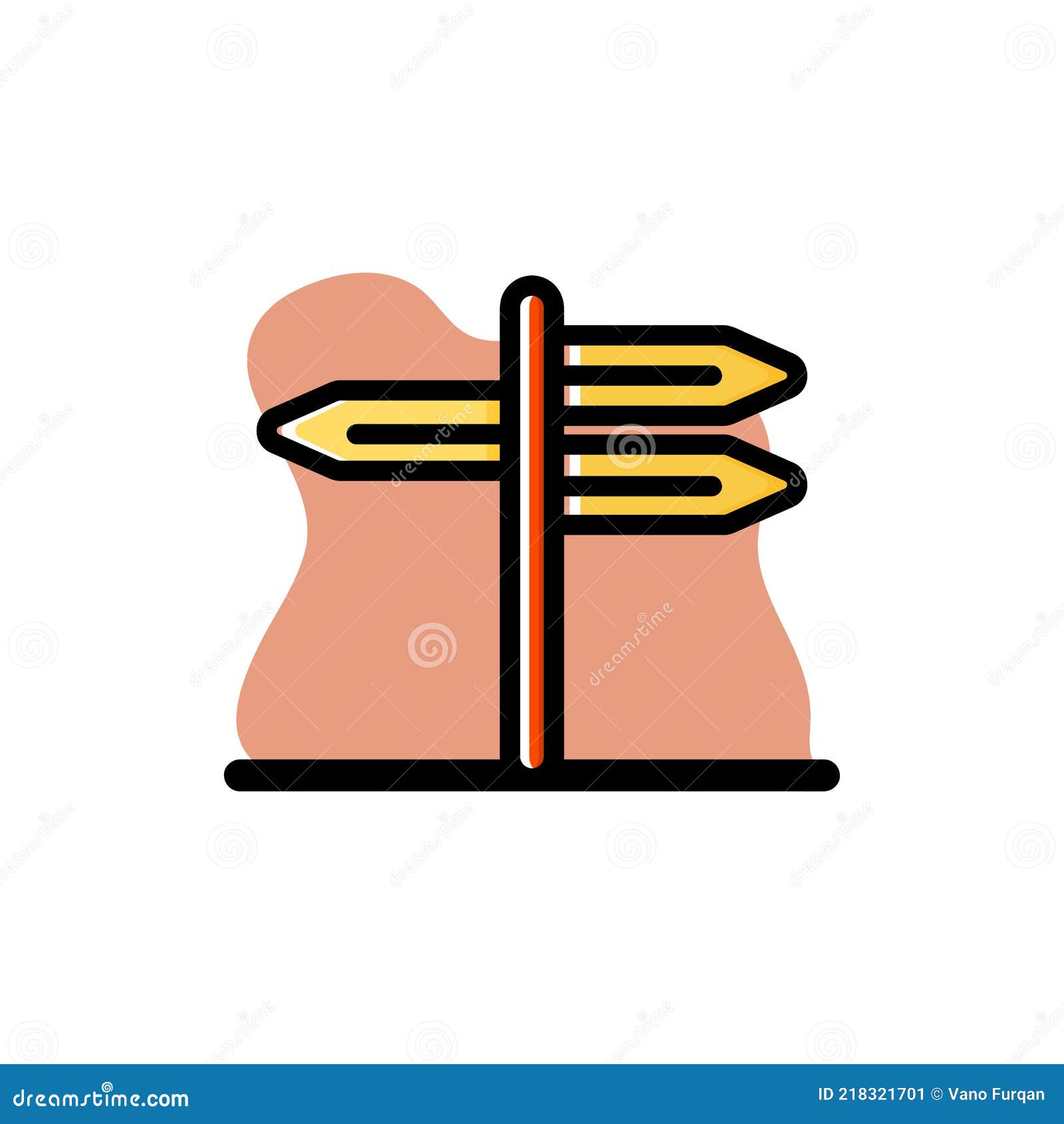 Street Arrow Vector Conceptual Icon Illustration Design Stock Vector ...