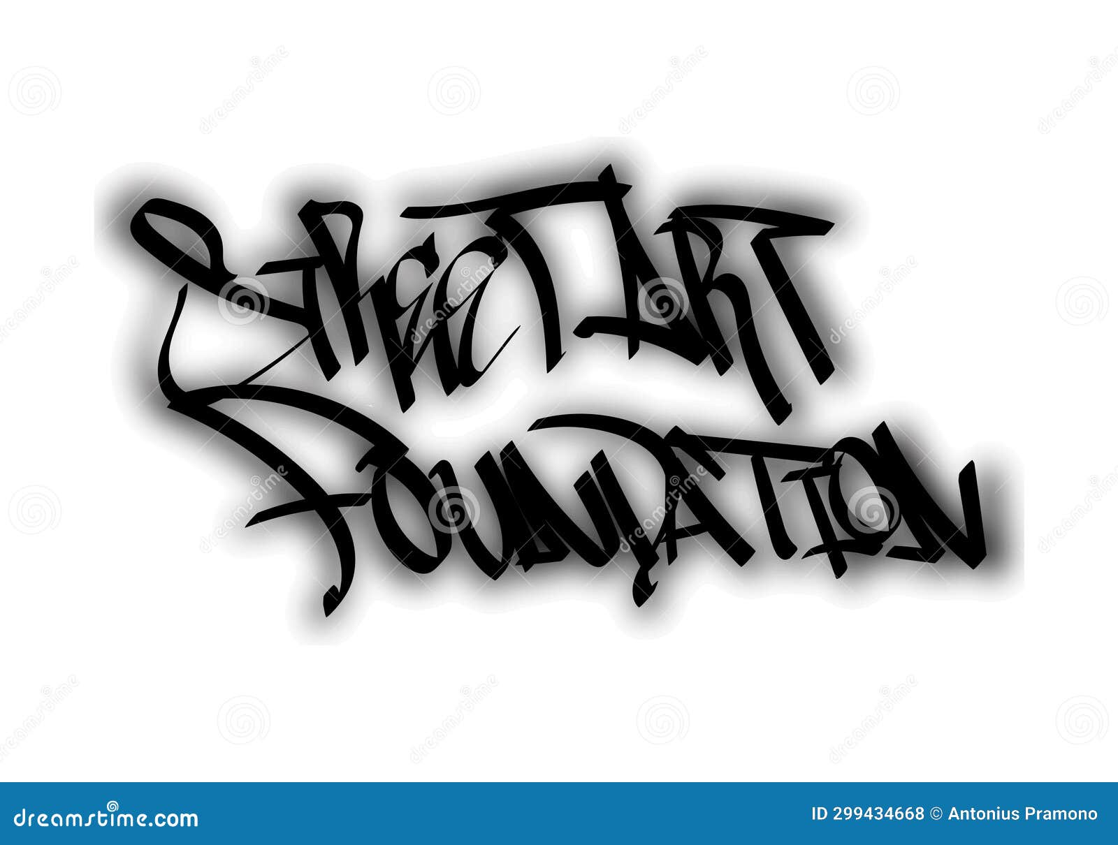 STREET ART FOUNDATION Word Graffiti Tag Style Stock Vector ...