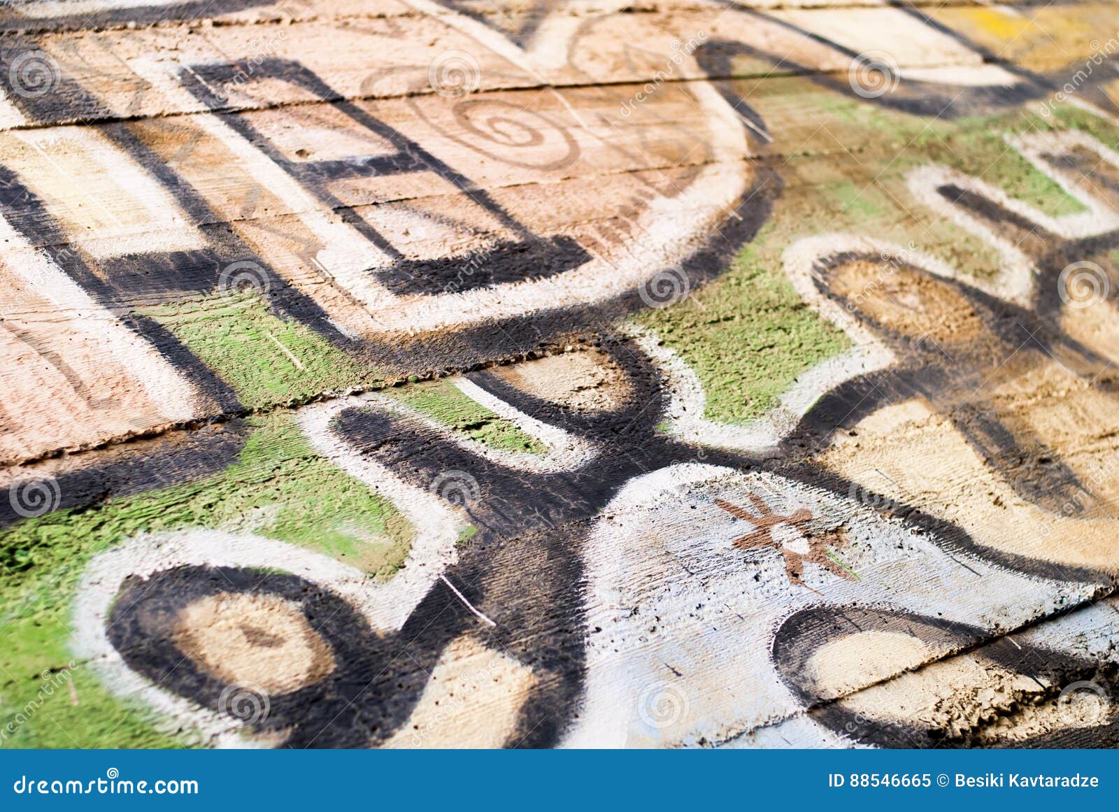 Street Art - Old Graffiti on the Wall Stock Image - Image of building ...