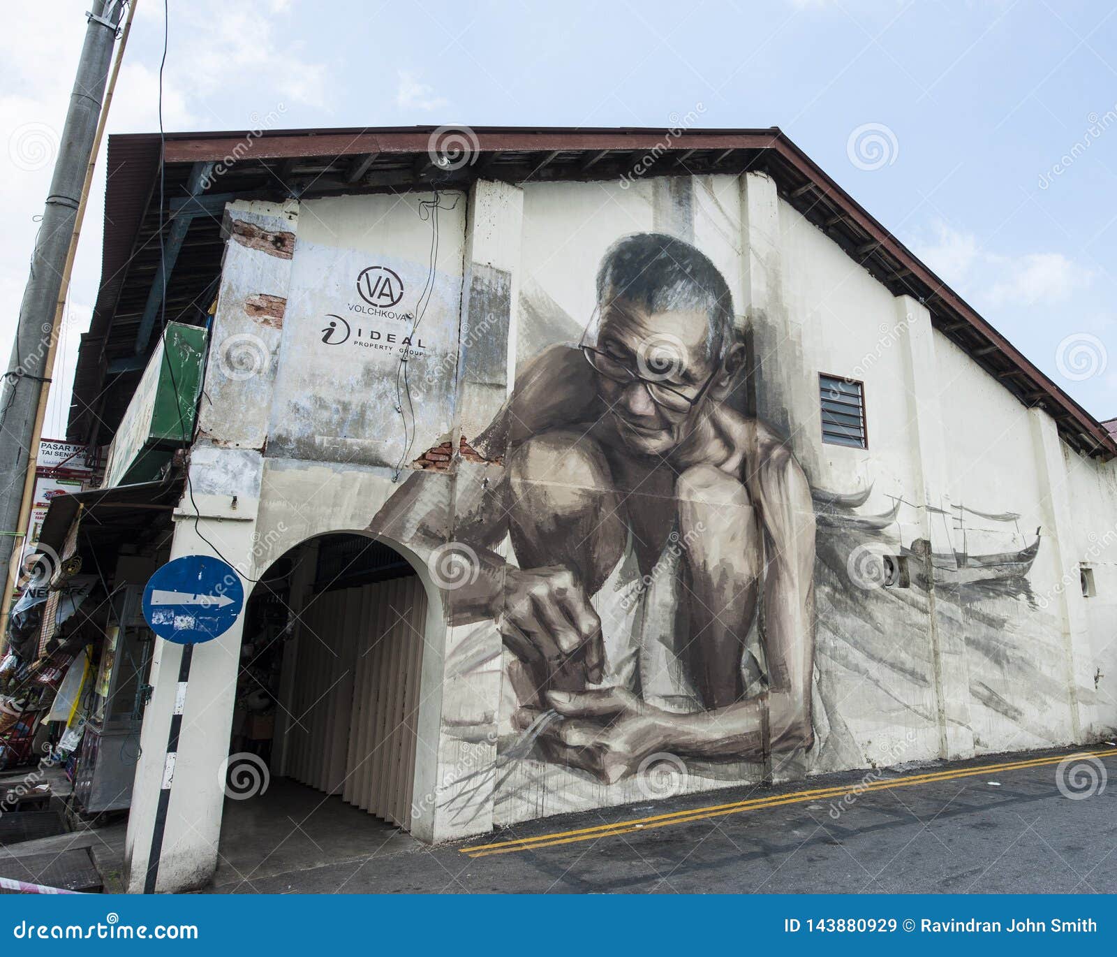 STREET ART - PENANG editorial stock image. Image of municipal - 143880929