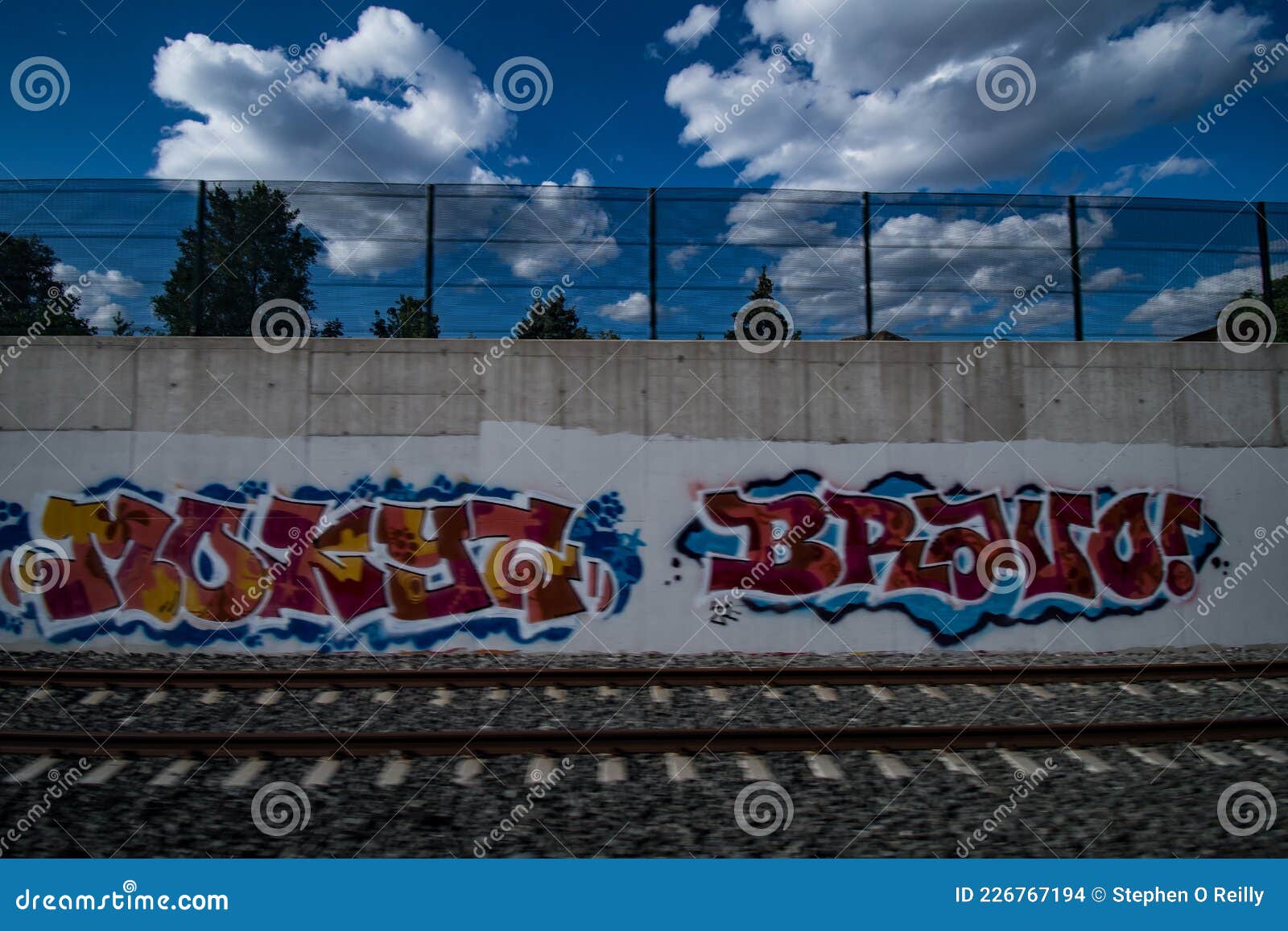 Street Art by Railway Tracks Toronto Editorial Stock Image - Image of ...