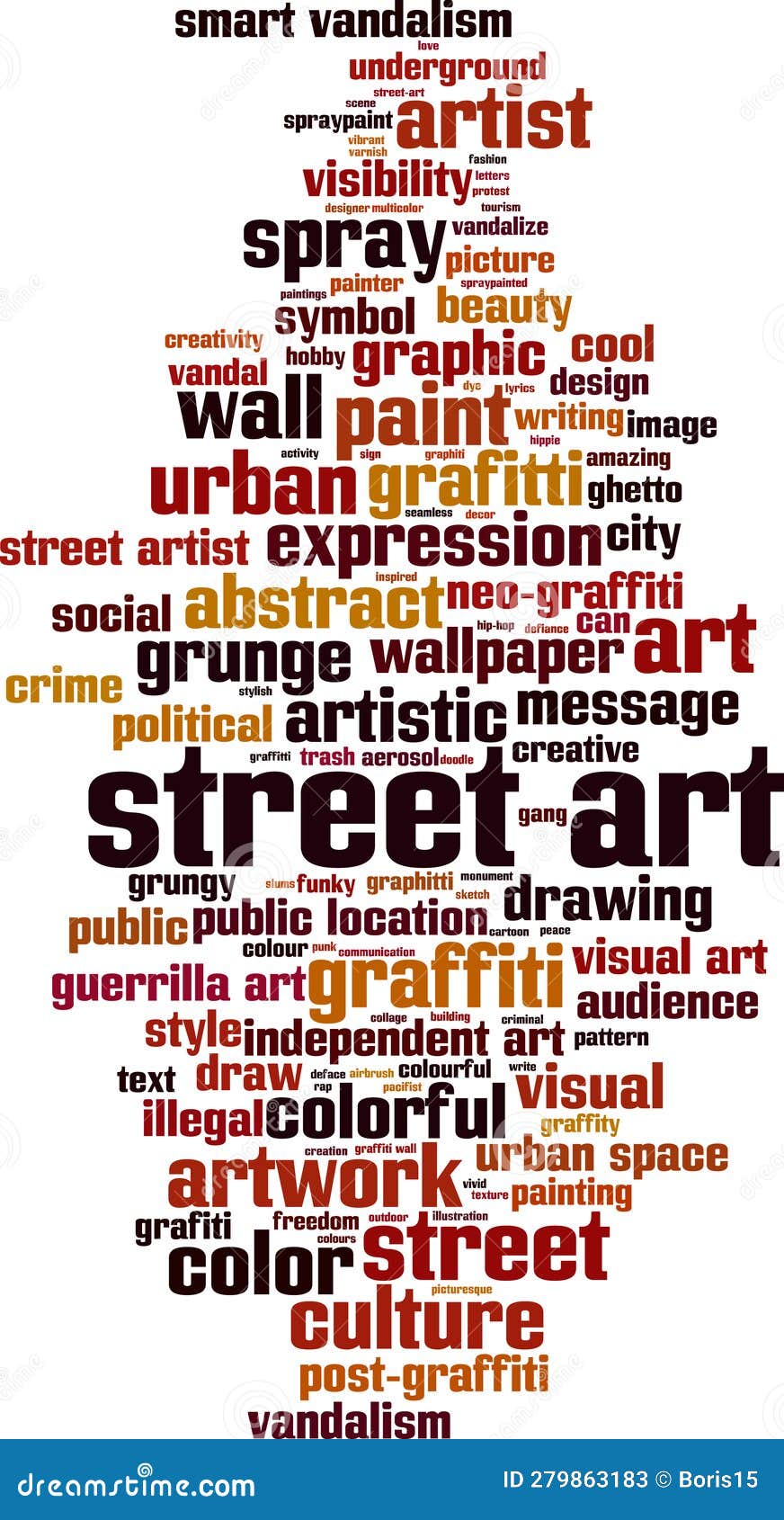 Street art word cloud stock vector. Illustration of public - 279863183