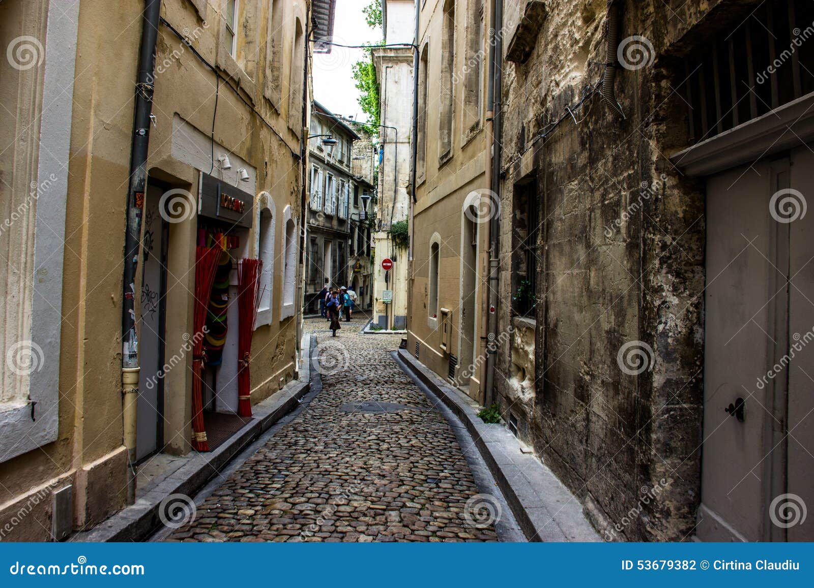 Street in Avignon editorial photography. Image of historic - 53679382