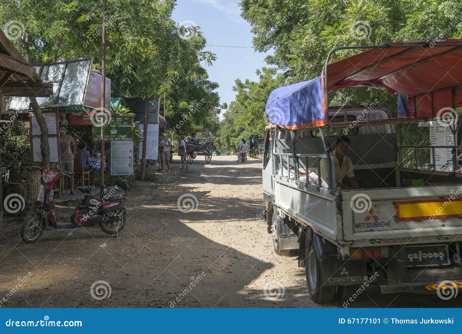 Street in Bagan editorial photo. Image of pavement, primitive - 67177101