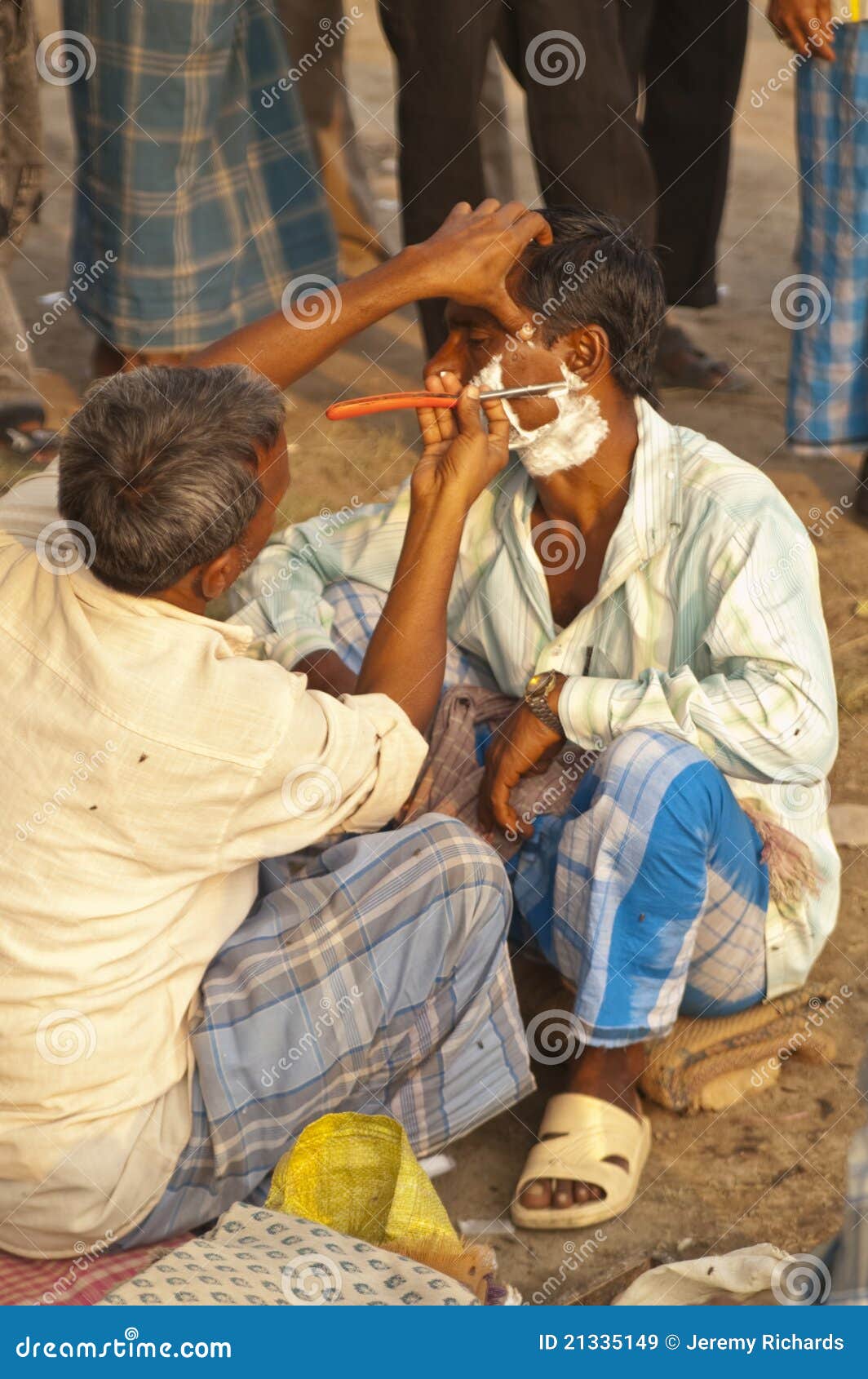 Street Barber editorial stock image. Image of holiday - 21335149