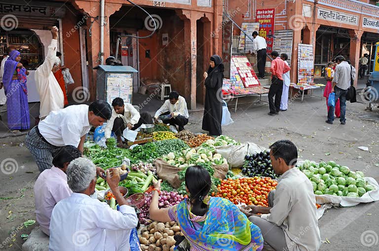 Street Bazaar in India editorial photography. Image of architectural ...